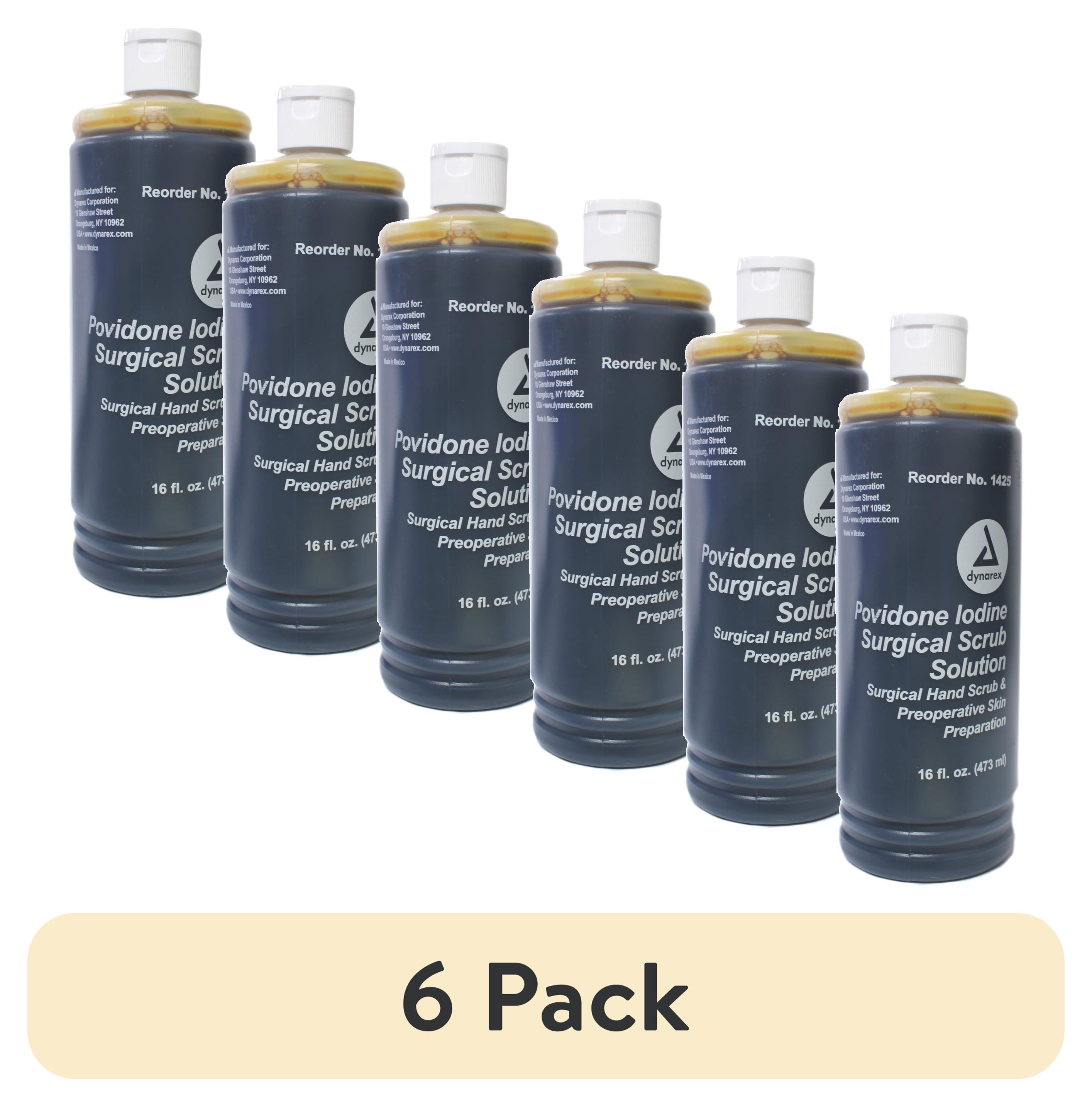 (6 pack) Dynarex Povidone Iodine Surgical Scrub Solution, 16 Fluid ...