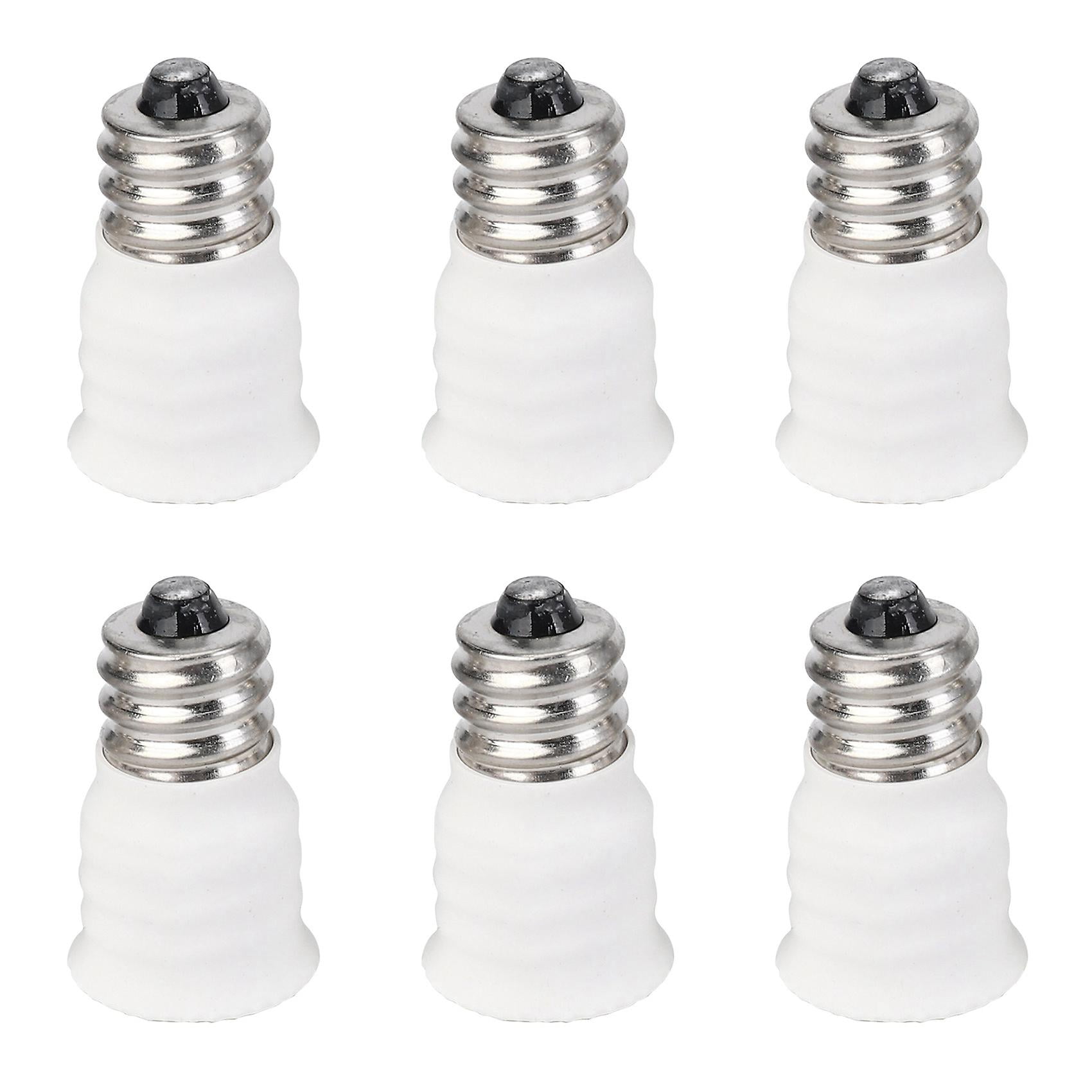 6-pack E12 To E14 White Bulb Converter Led Light Holder Lamp Adapter ...