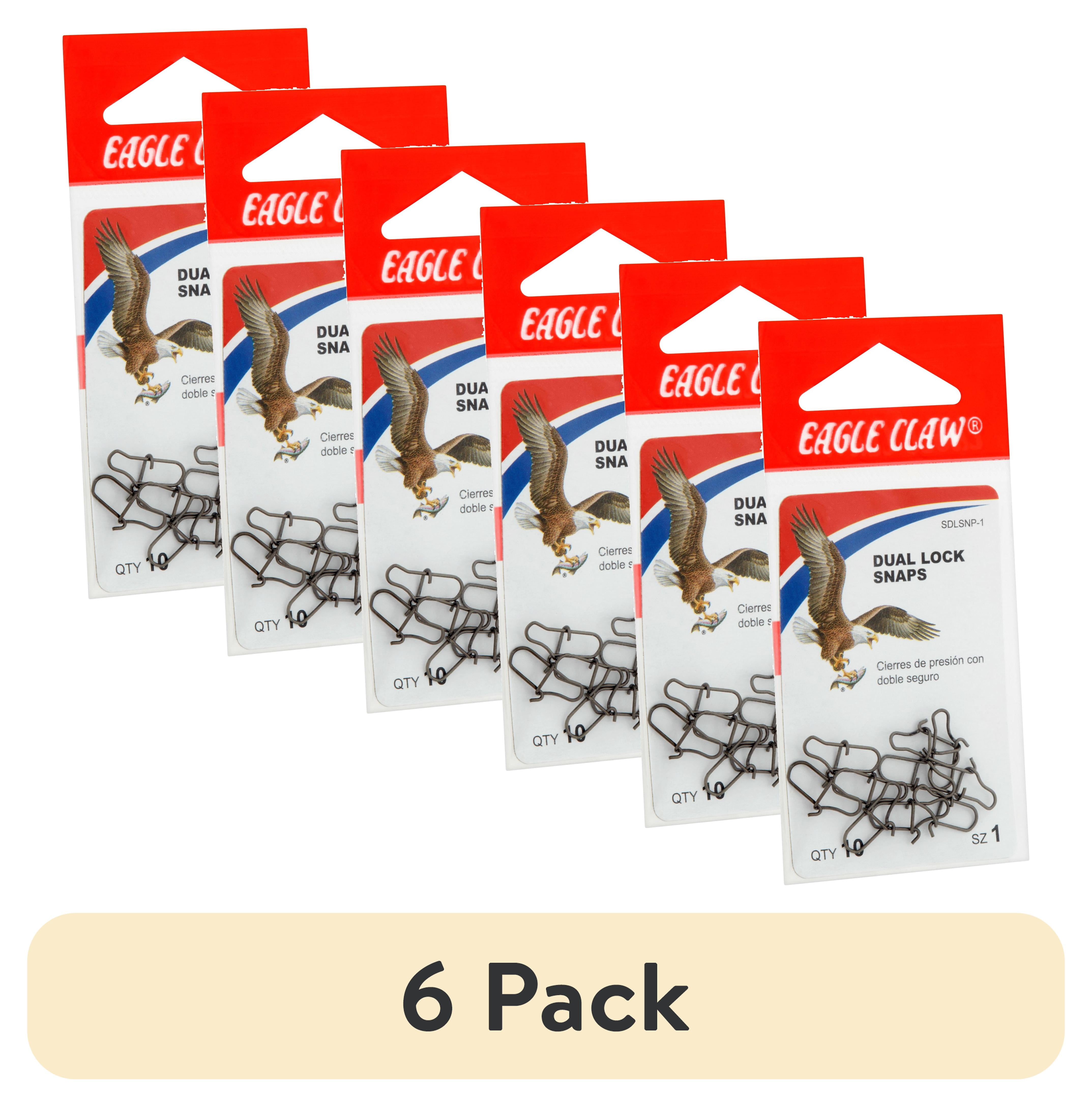 (6 pack) Eagle Claw Dual Lock Snaps, Size 1 - Walmart.com