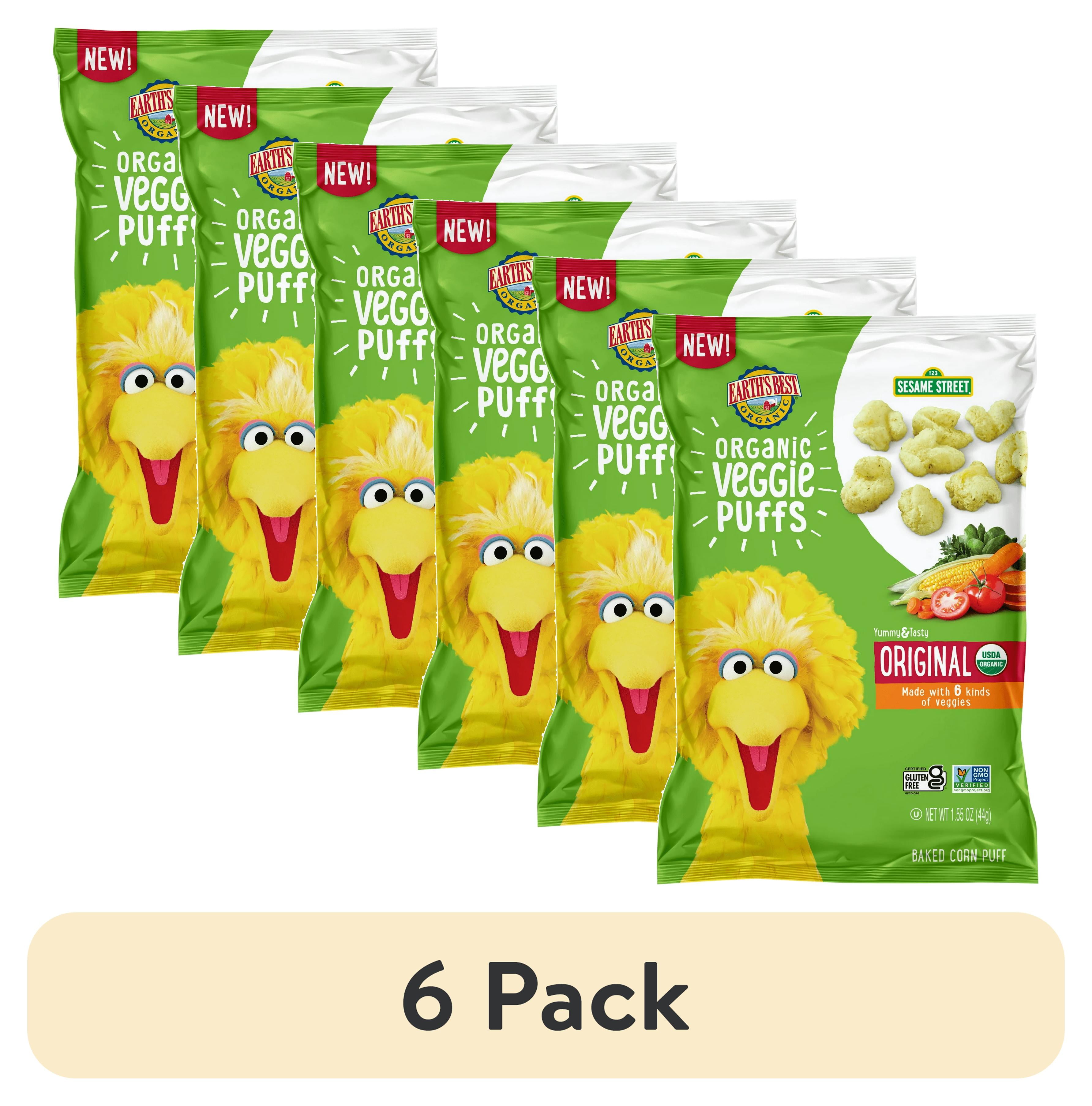 (6 pack) Earth's Best Organic Baby Toddler Snack Original Veggie Puffs ...
