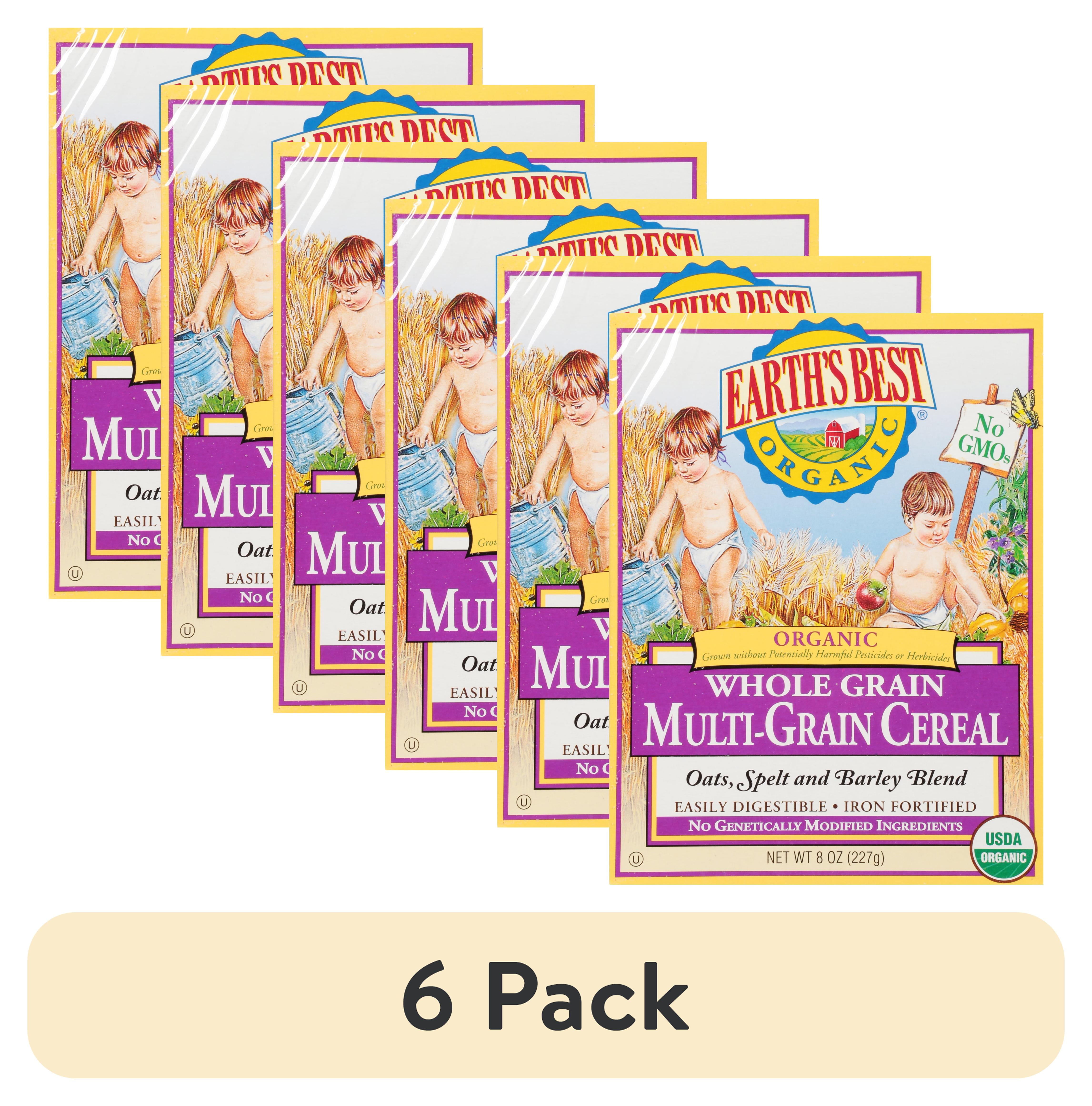 (6 pack) Earth's Best Organic Infant Cereal, Whole Multi-Grain, 8 oz ...