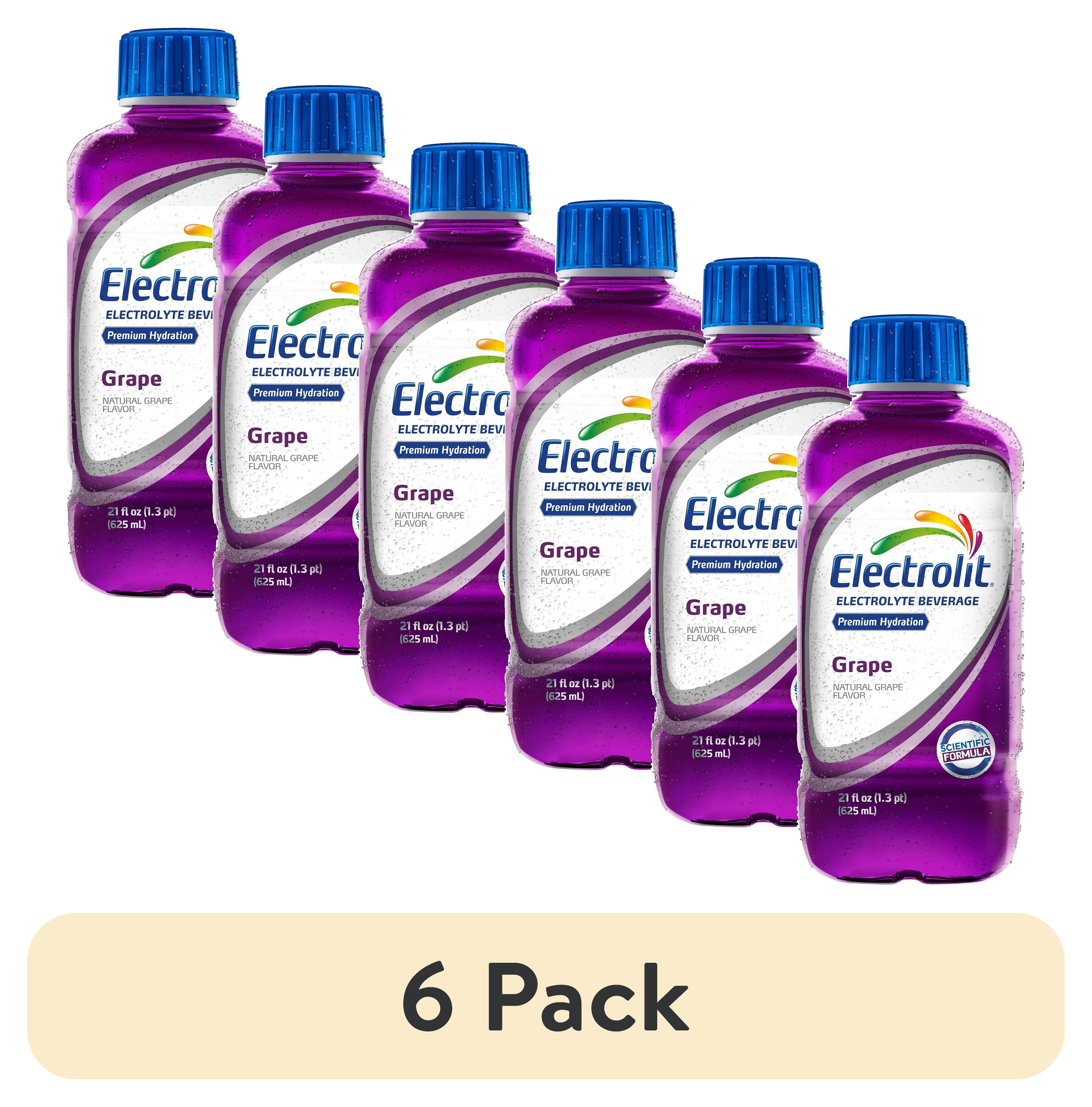 (6 pack) PR Electrolit Electrolite Sport Drinks, Grape, 21 fl oz ...