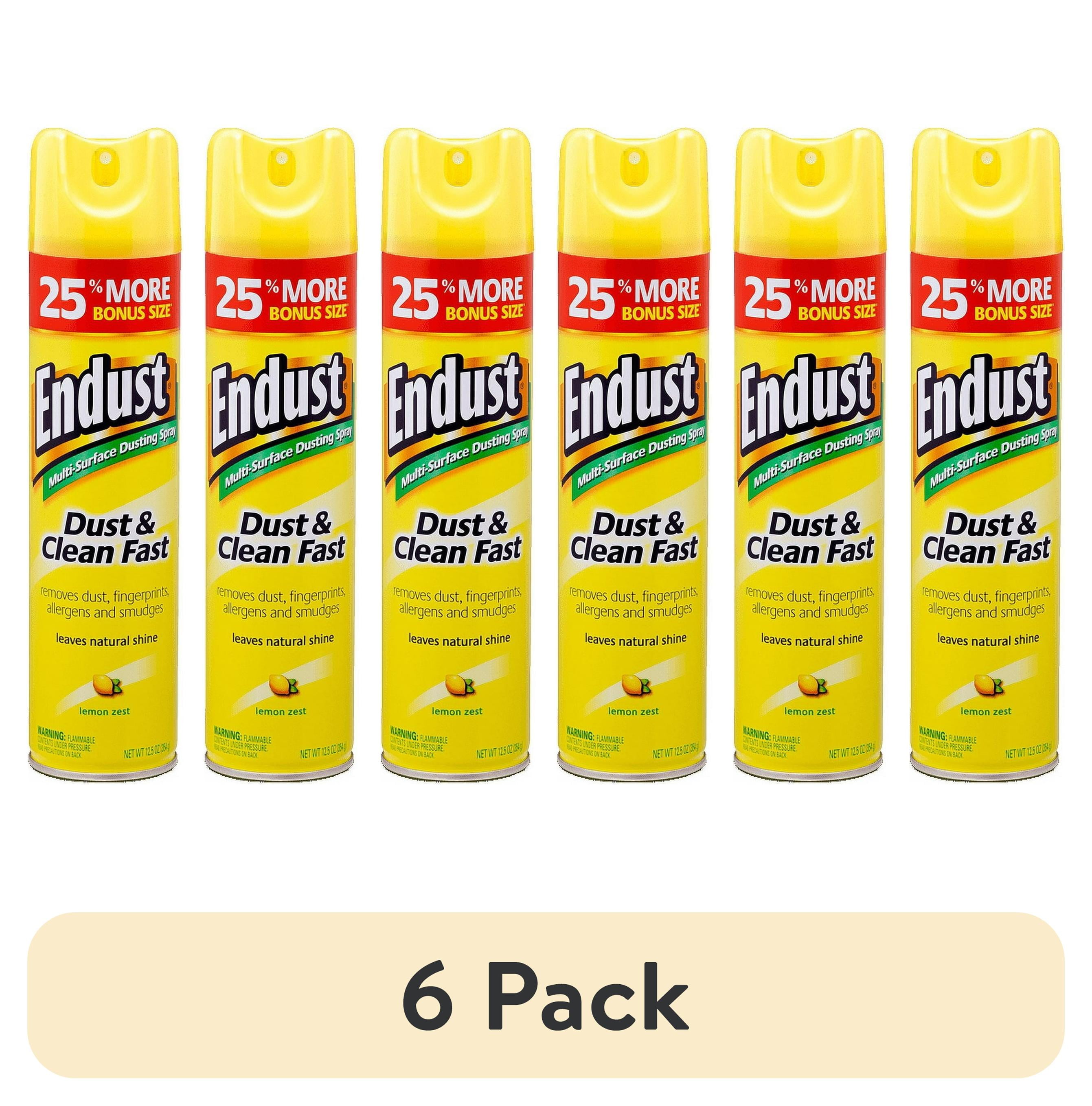 (6 pack) Endust Multi-Surface Dusting Spray, Lemon Zest, 12.5 Oz ...