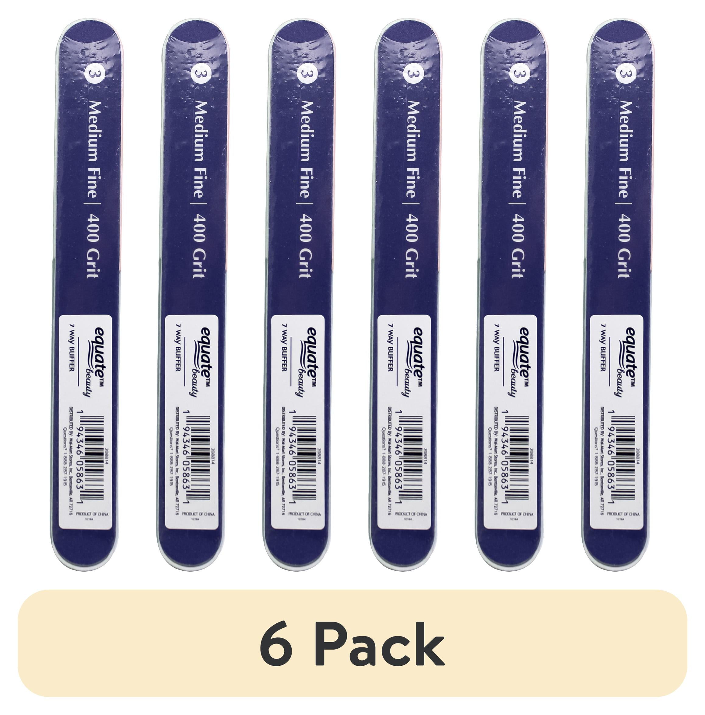 (6 pack) Equate 7-Way Nail Buffer Medium/Fine 400 Grit, 1 Count ...