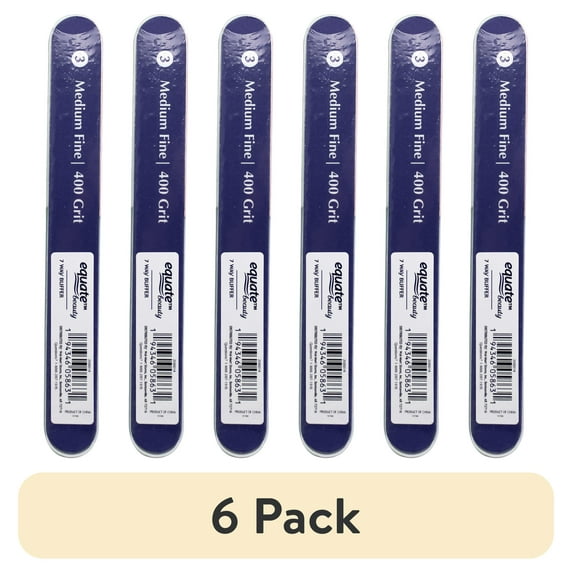 (6 pack) Equate 7-Way Nail Buffer Medium/Fine 400 Grit - Walmart.com