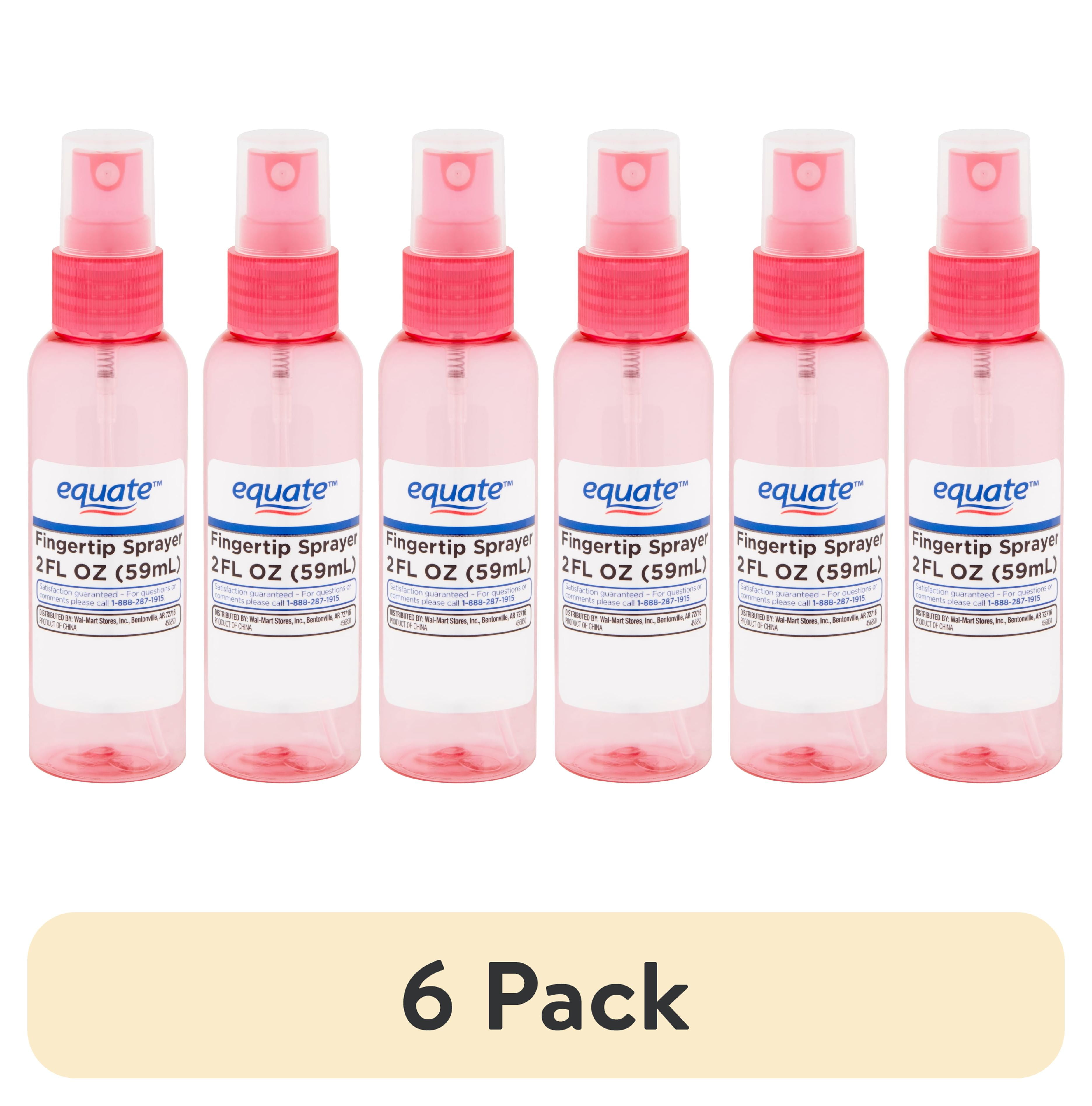 (6 pack) Equate Fingertip Spray Bottle for Travel, Color May Vary, 2 fl ...