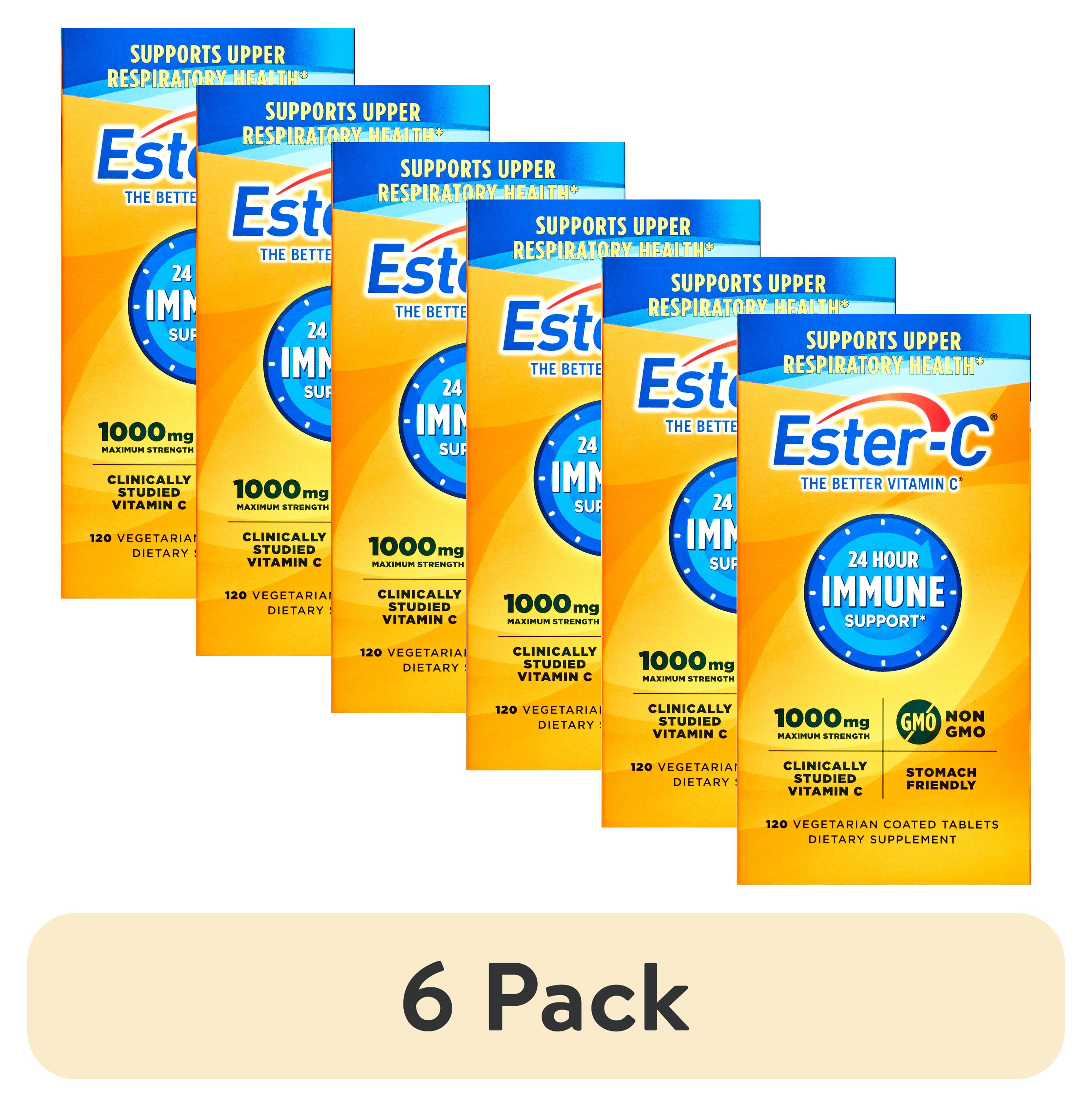 (6 pack) Ester-C Vitamin C, Immune Support Tablets, 1000 Mg, 120 Ct - Walmart.com