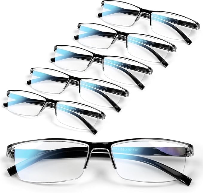 6 pack Executive Style Reading Glasses Men - Durable Readers with 99% ...