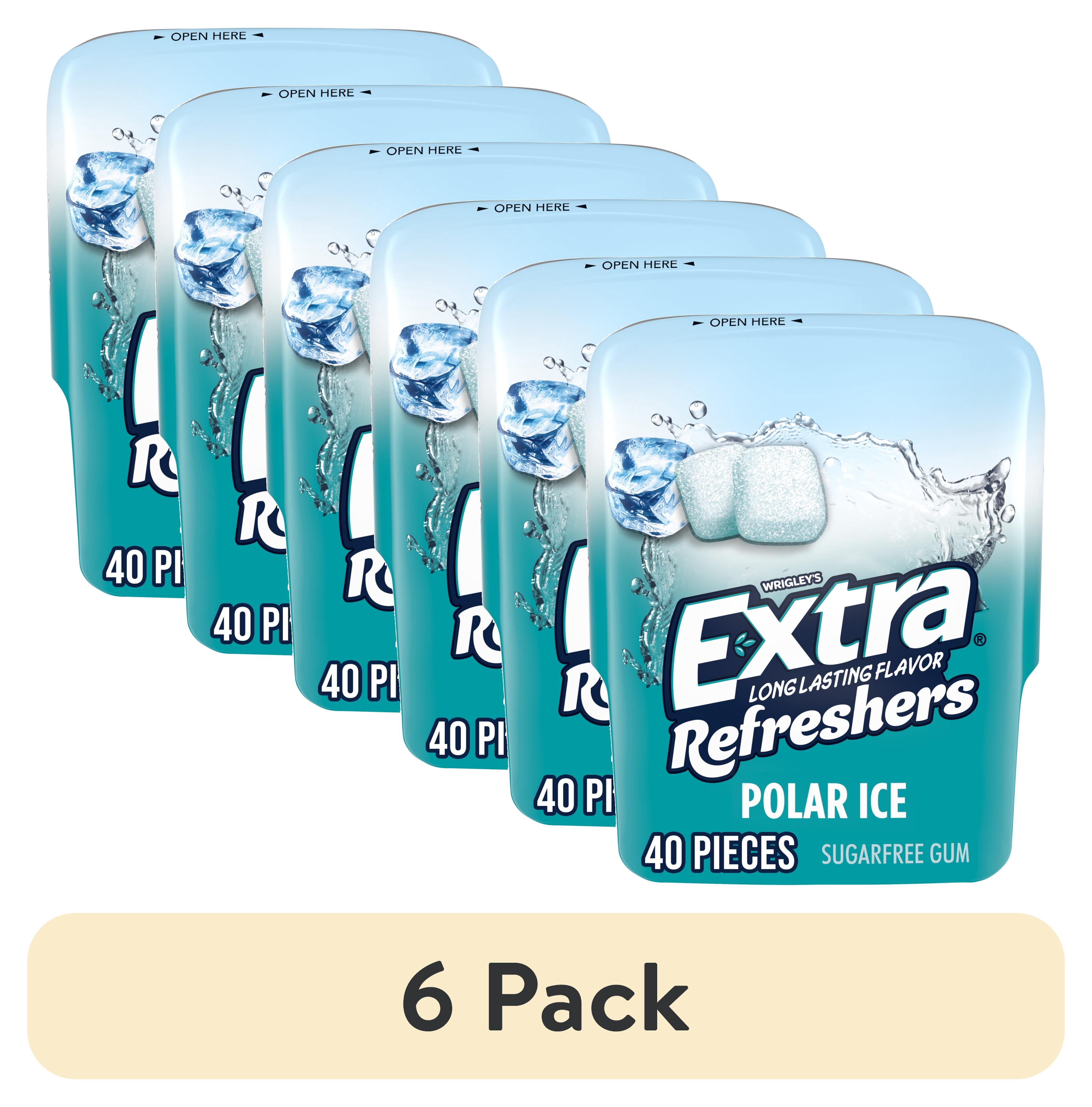 (6 pack) Extra Refreshers Polar Ice Sugar Free Chewing Gum - 40 Pieces ...