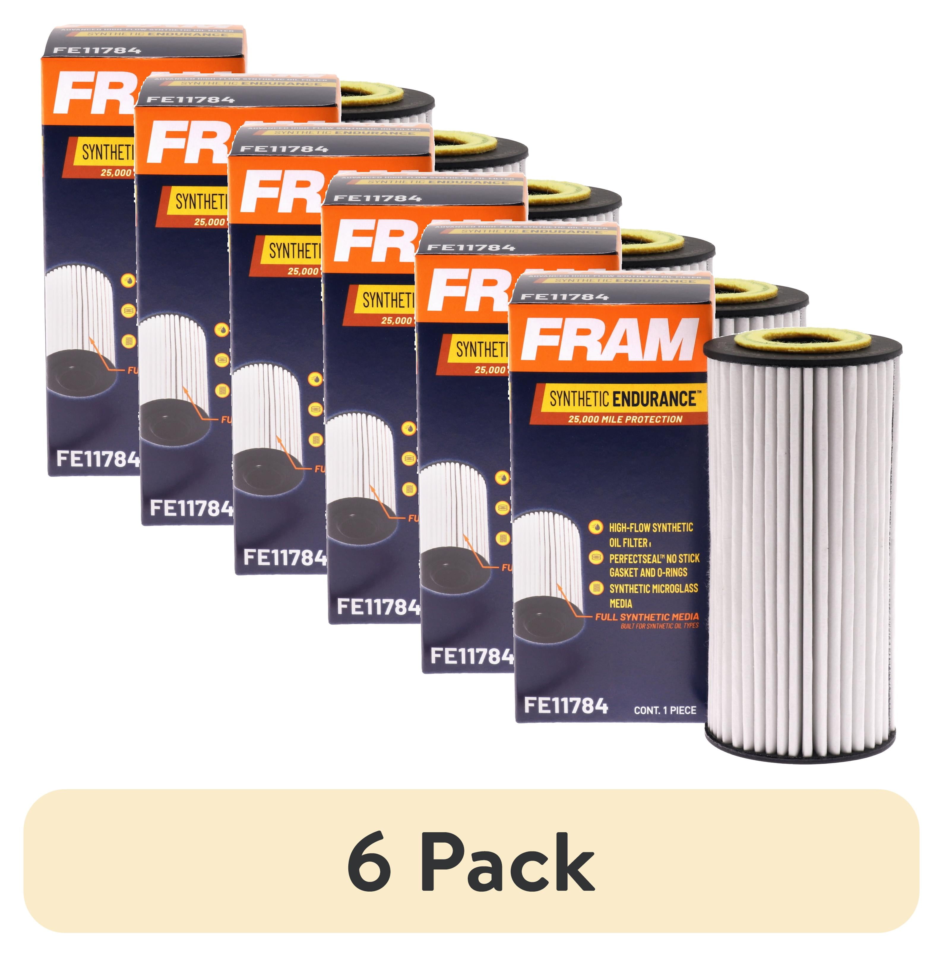 (6 pack) FRAM Synthetic Endurance Premium Oil Filter, FE11784, 25K mile ...