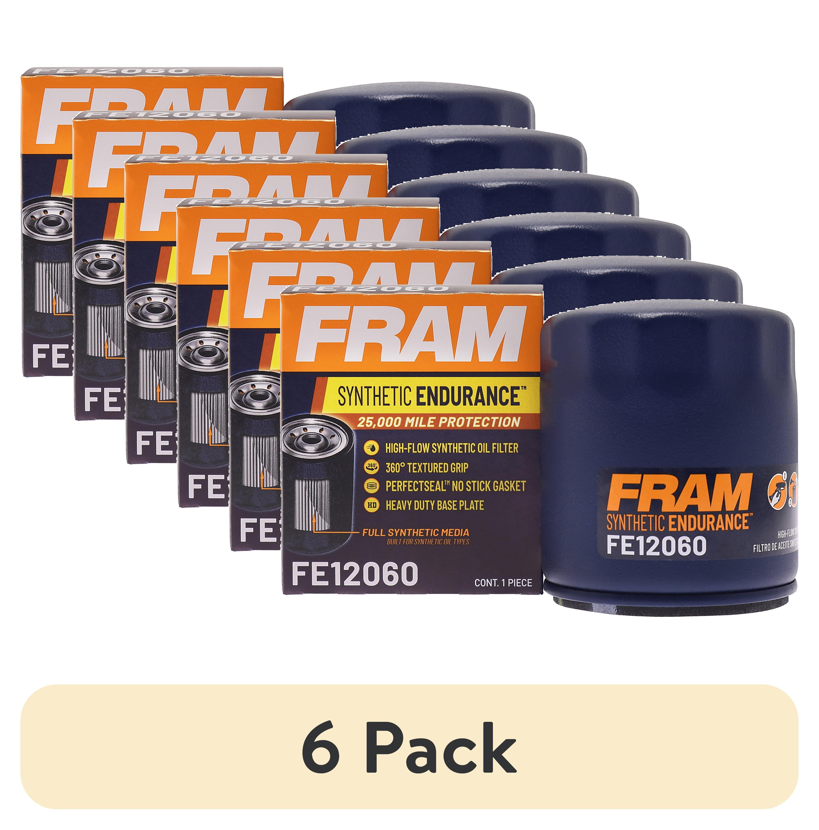 (6 pack) FRAM Synthetic Endurance Premium Oil Filter, FE12060, 25K ...