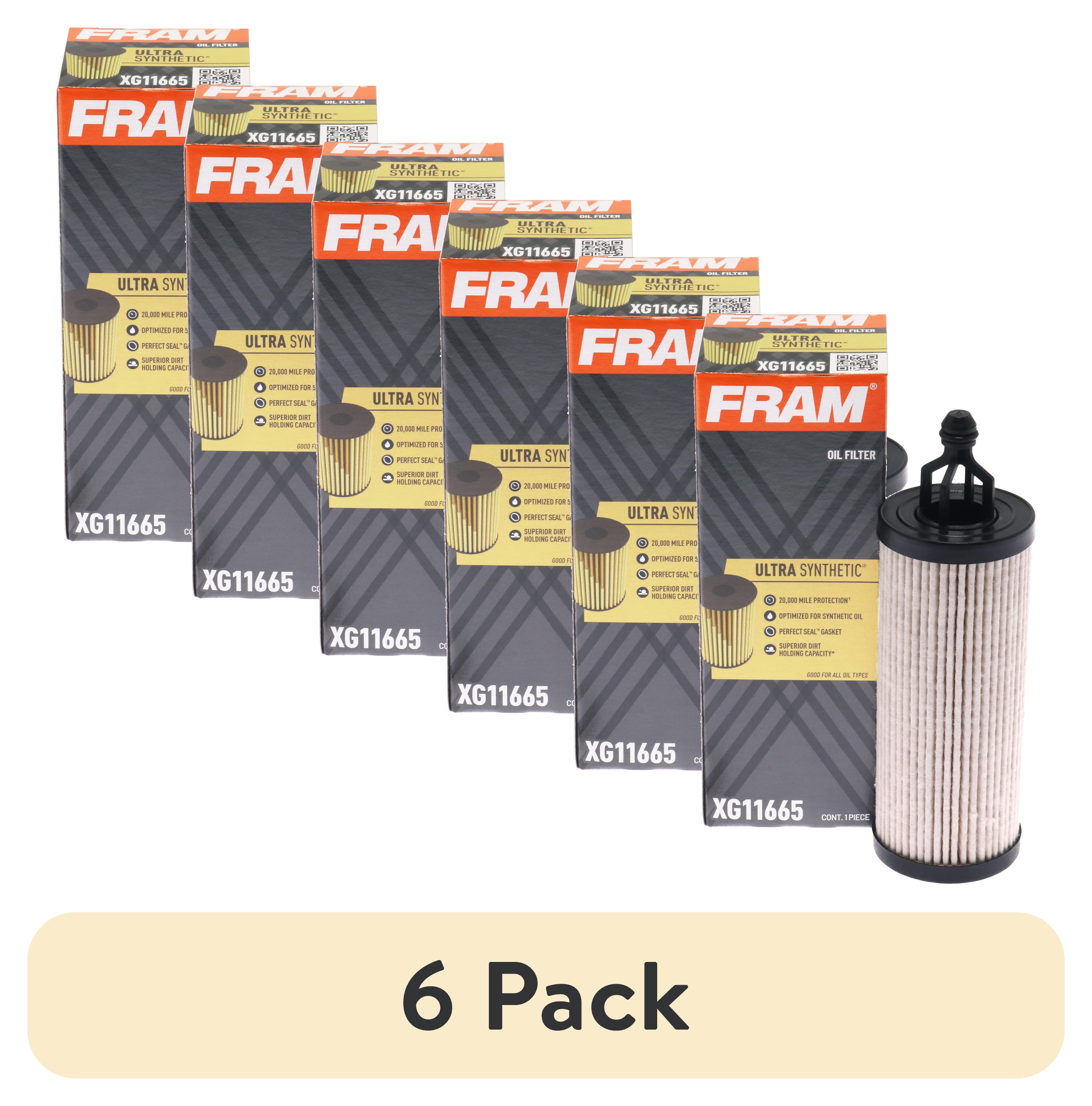 (6 pack) FRAM Ultra Synthetic Oil Filter, XG11665, 20K mile Replacement ...