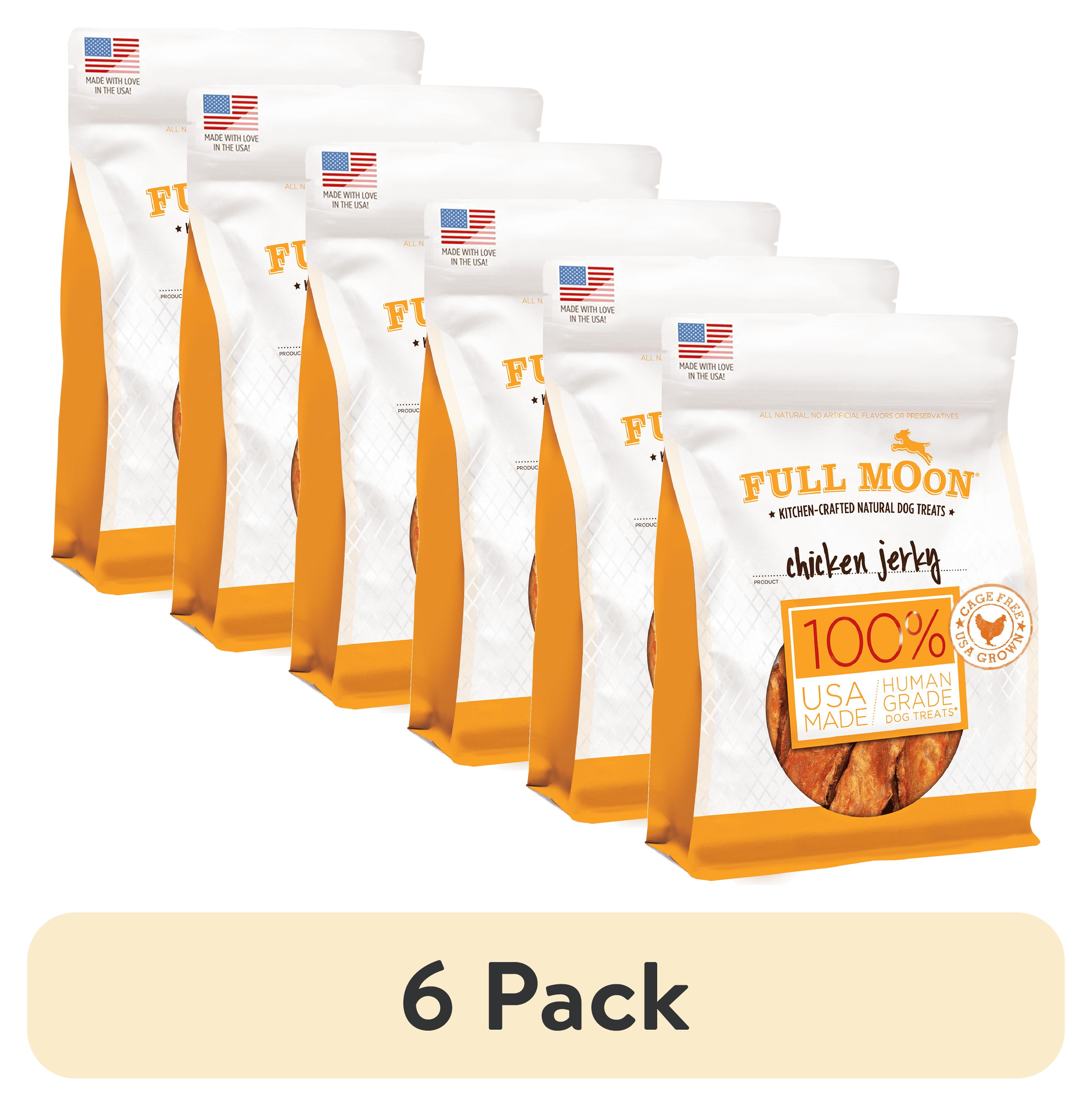 (6 pack) FULL MOON® All Natural Human Grade Dog Treats, Chicken Jerky ...