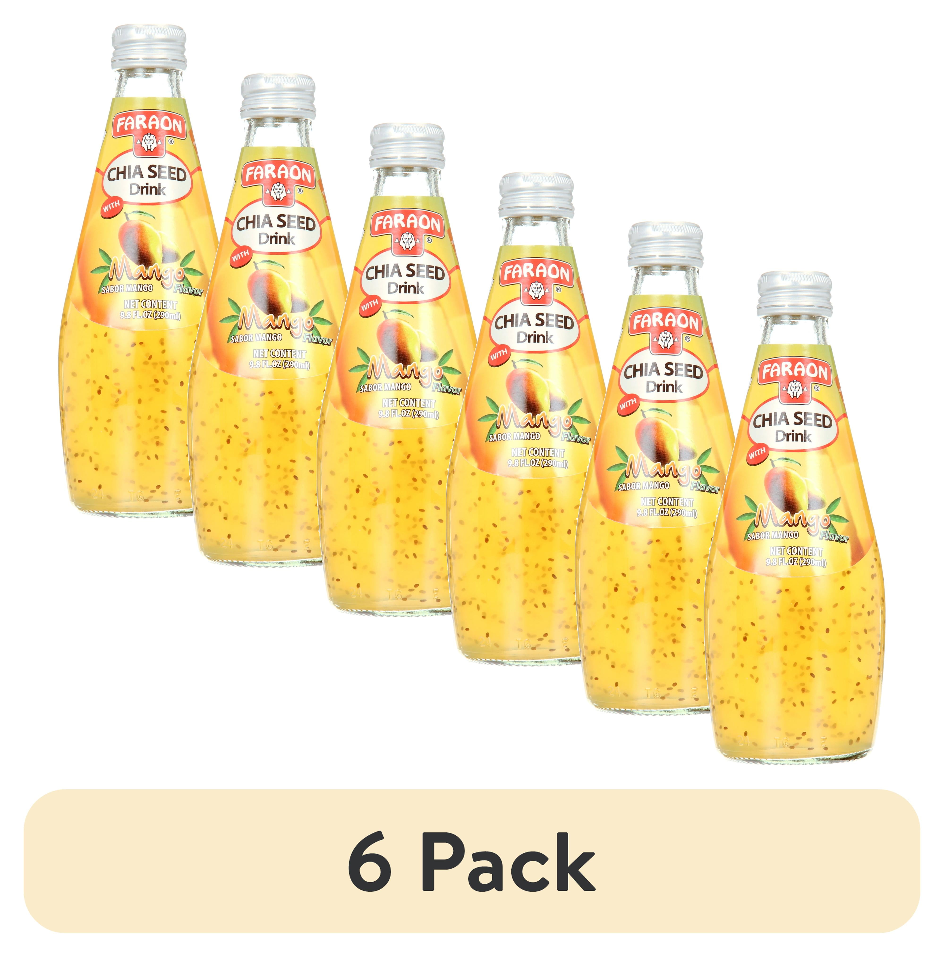 (6 pack) Faraon Chia Seed Mango Juice, 9.8 Fl Oz - Walmart.com