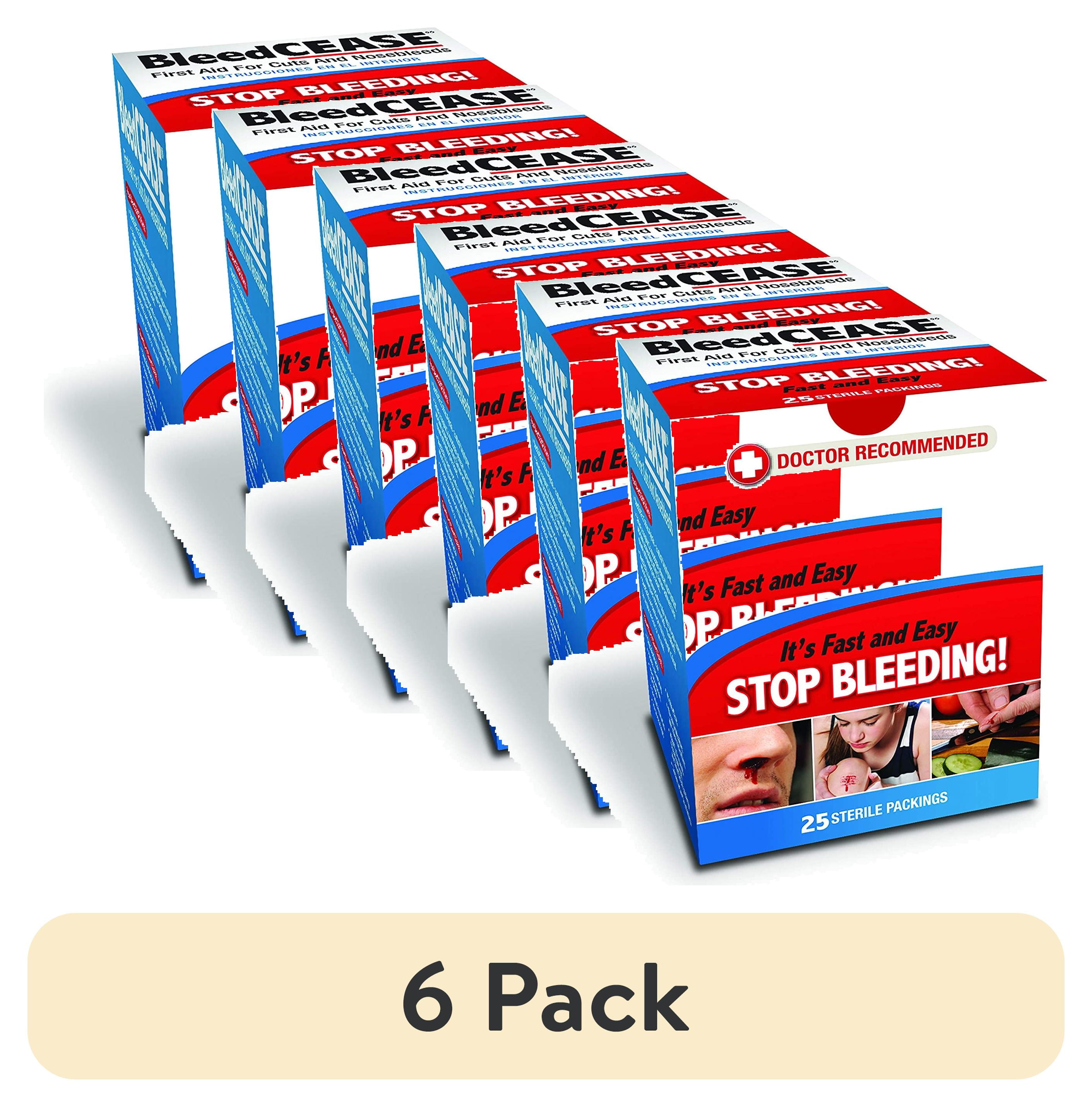 (6 pack) First Aid for Cuts and Nosebleeds Sterile Packings, 25 Count ...