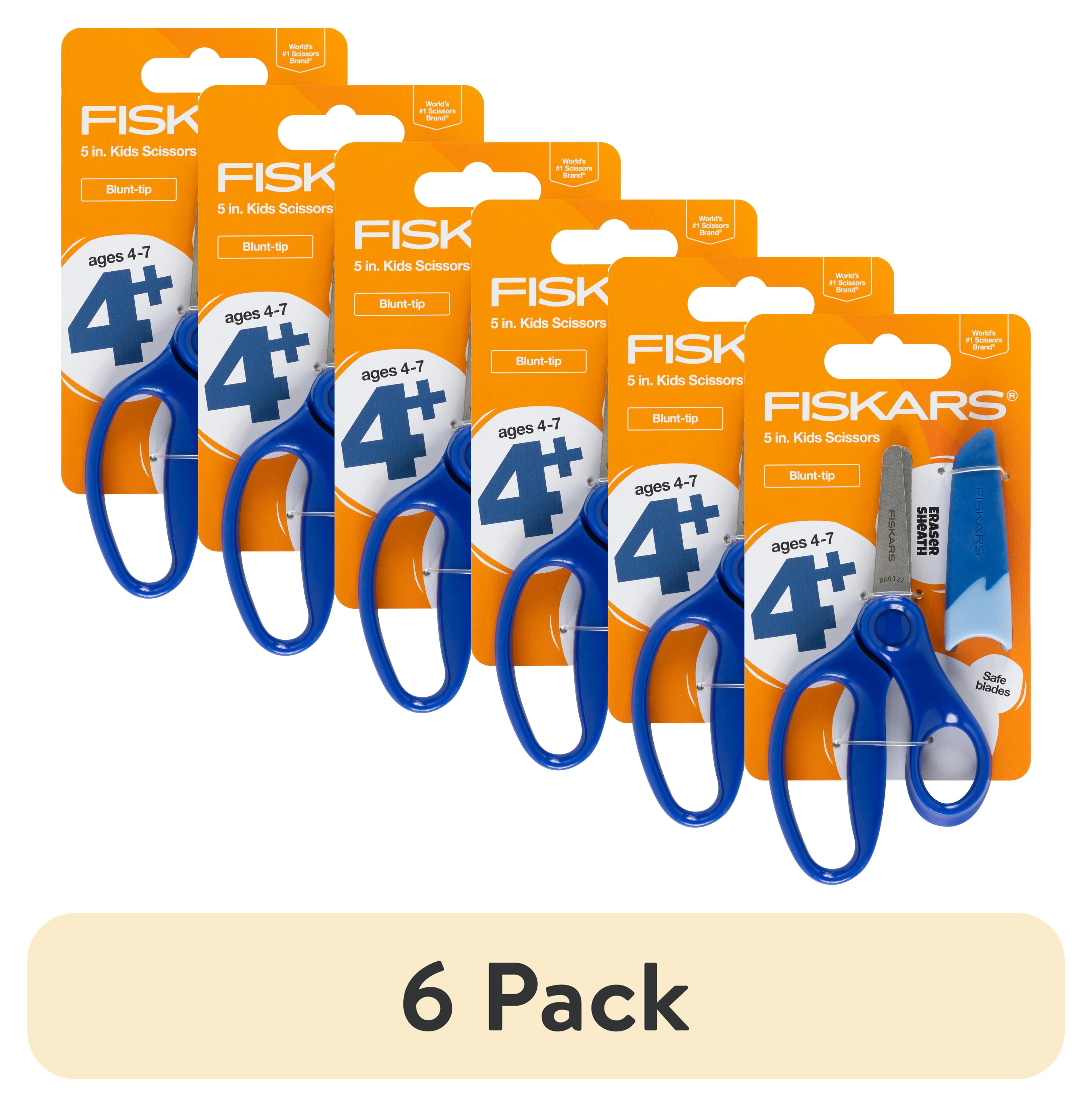 (6 pack) Fiskars 5" Blunt-tip Kids Scissor Ages 4-7, Blue - Walmart.com