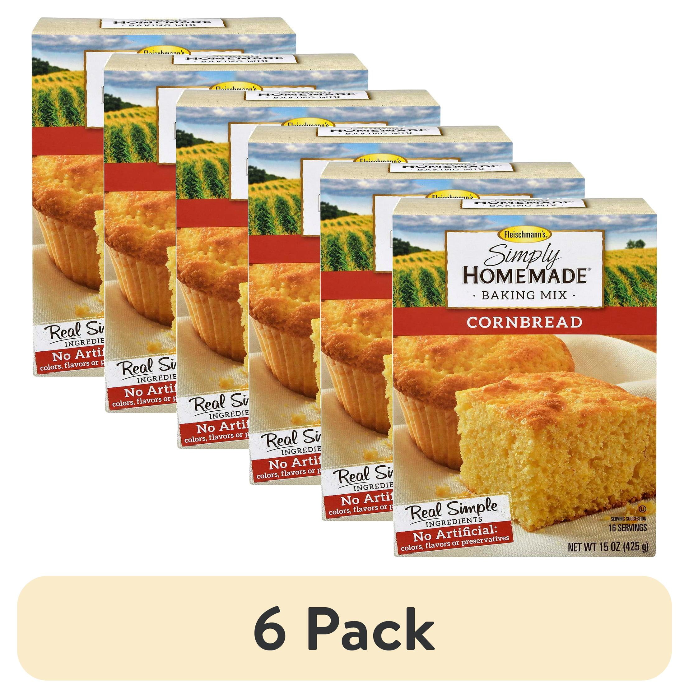 (6 pack) Fleischmann's Simply Homemade Cornbread Baking Mix - 15 oz ...