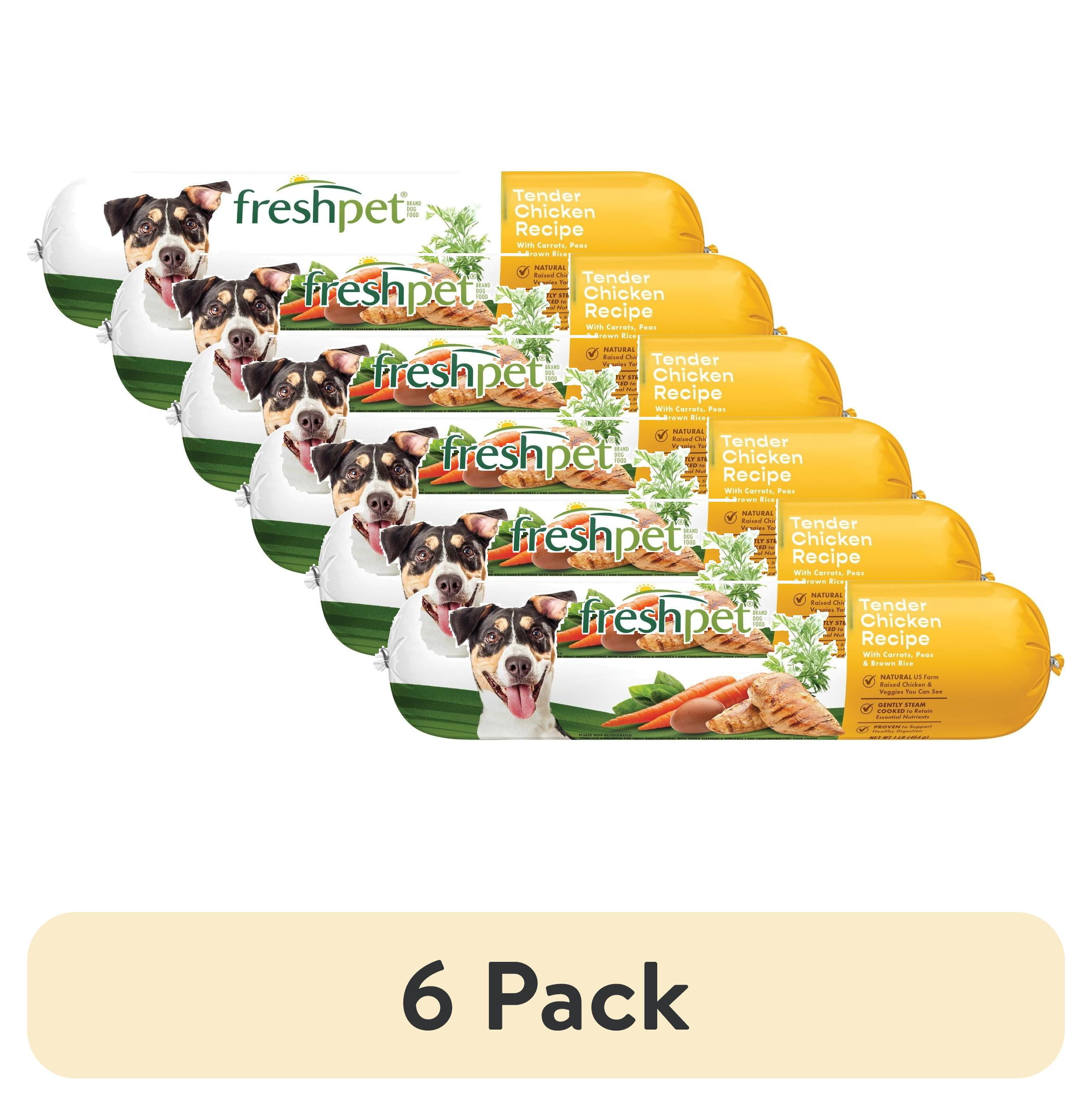 (6 pack) Freshpet Fresh Dog Food, Tender Chicken Recipe, Slice & Serve ...