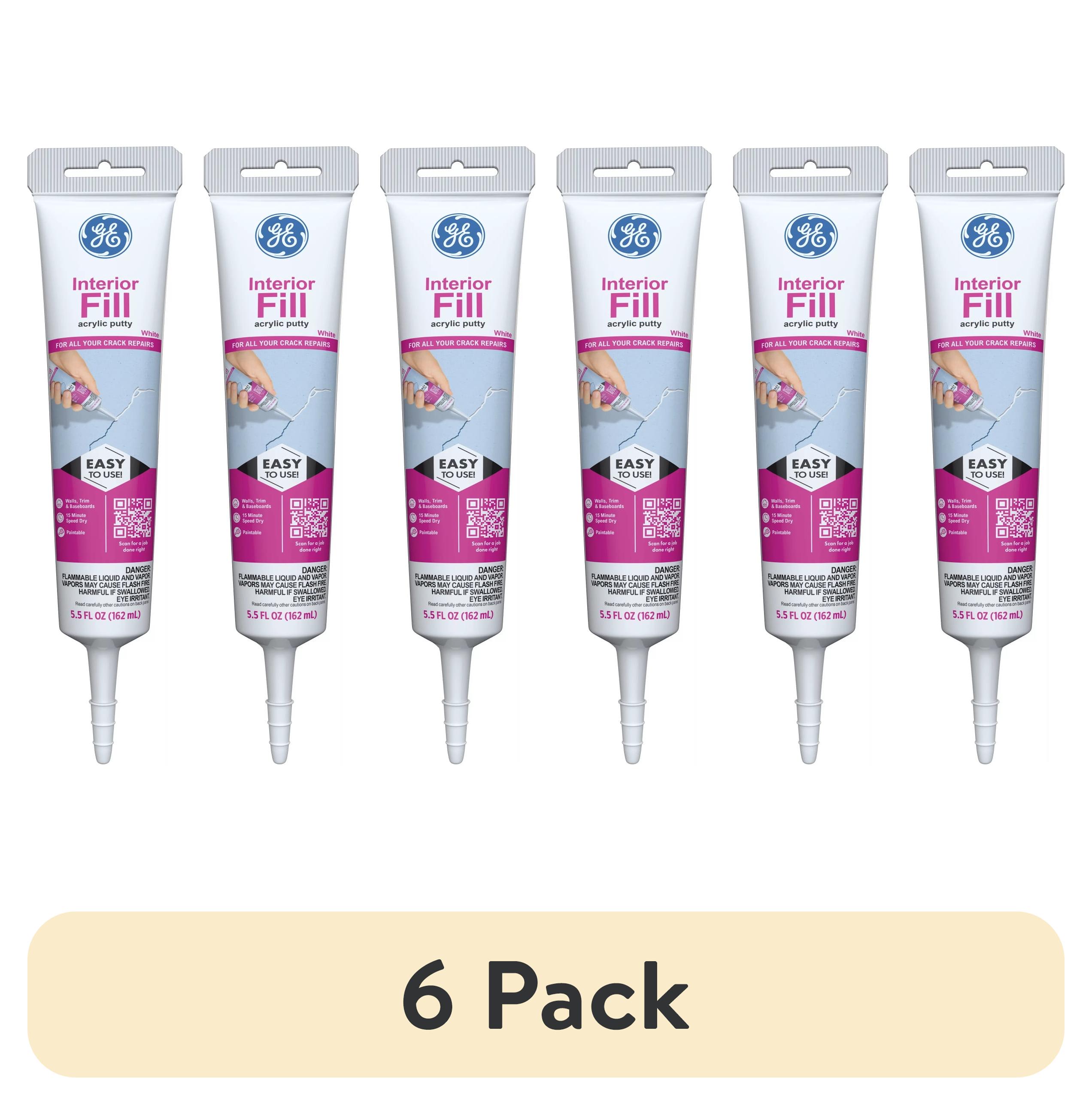 (6 pack) GE Wall Repair, Pack of 1, White 5.5 oz Tube - Walmart.com