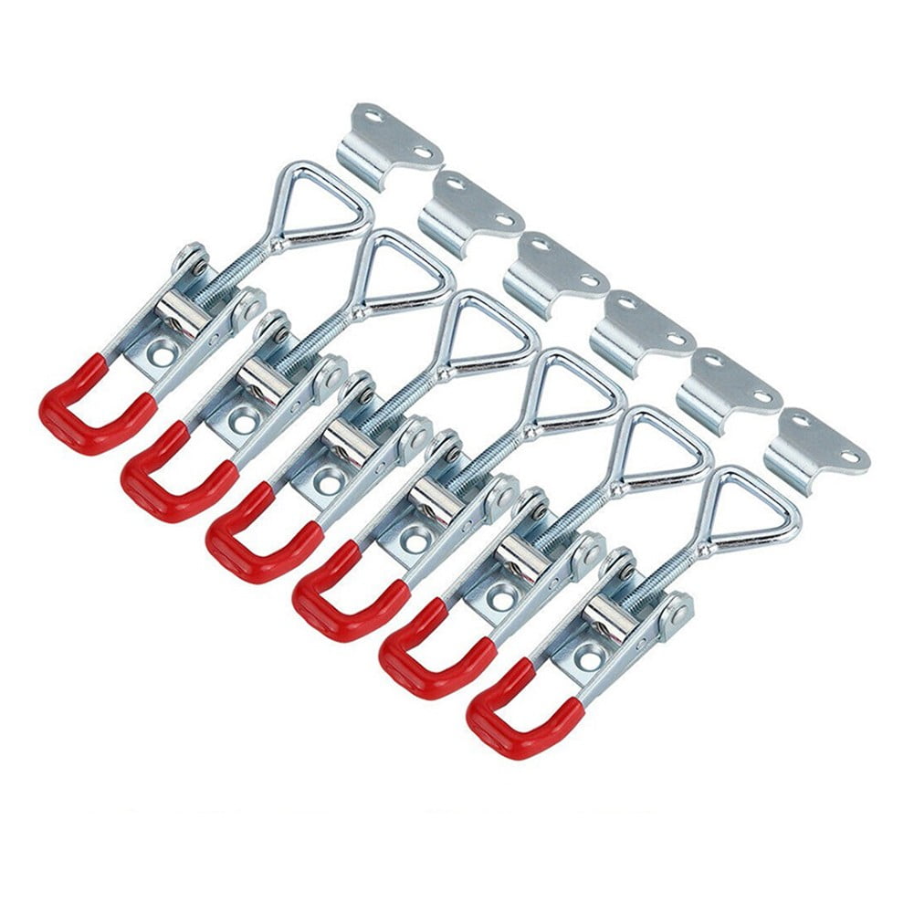 6 Pack Gh-4001 Adjustable Toggle Clamp Steel Hasp Catch Clip Quick ...