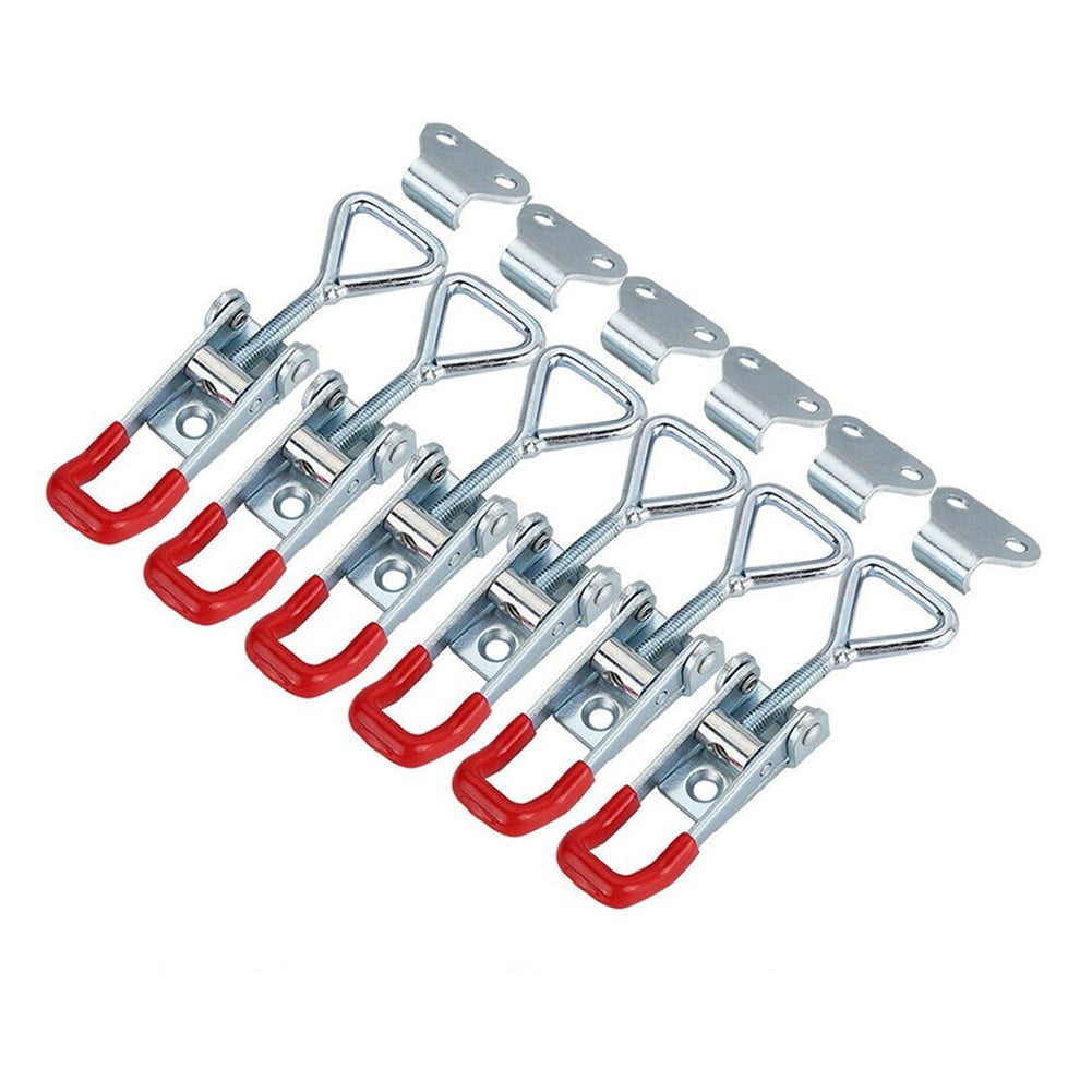 6 pack GH-4001 Adjustable Toggle Clamp Steel Hasp Catch Clip Quick ...