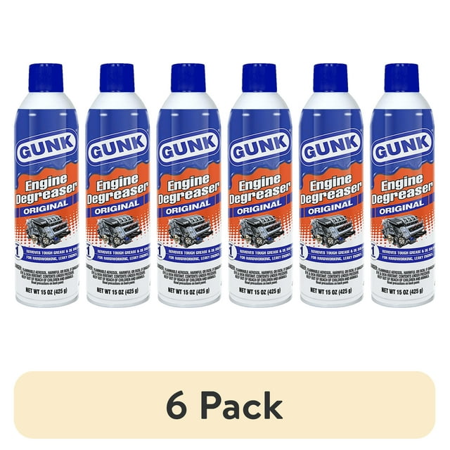(6 pack) GUNK Original Engine Degreaser, Aerosol Spray, 15 oz - Walmart.com