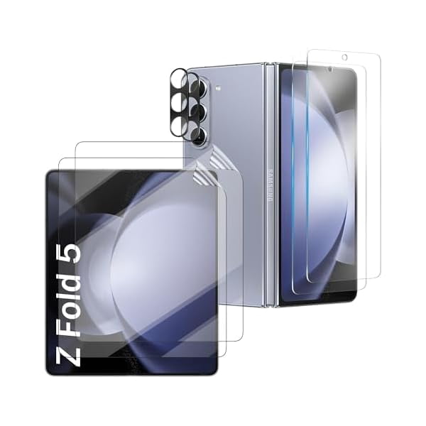 6 pack For Galaxy Z Fold 5 Screen Protector (2 Inner TPU Screen ...