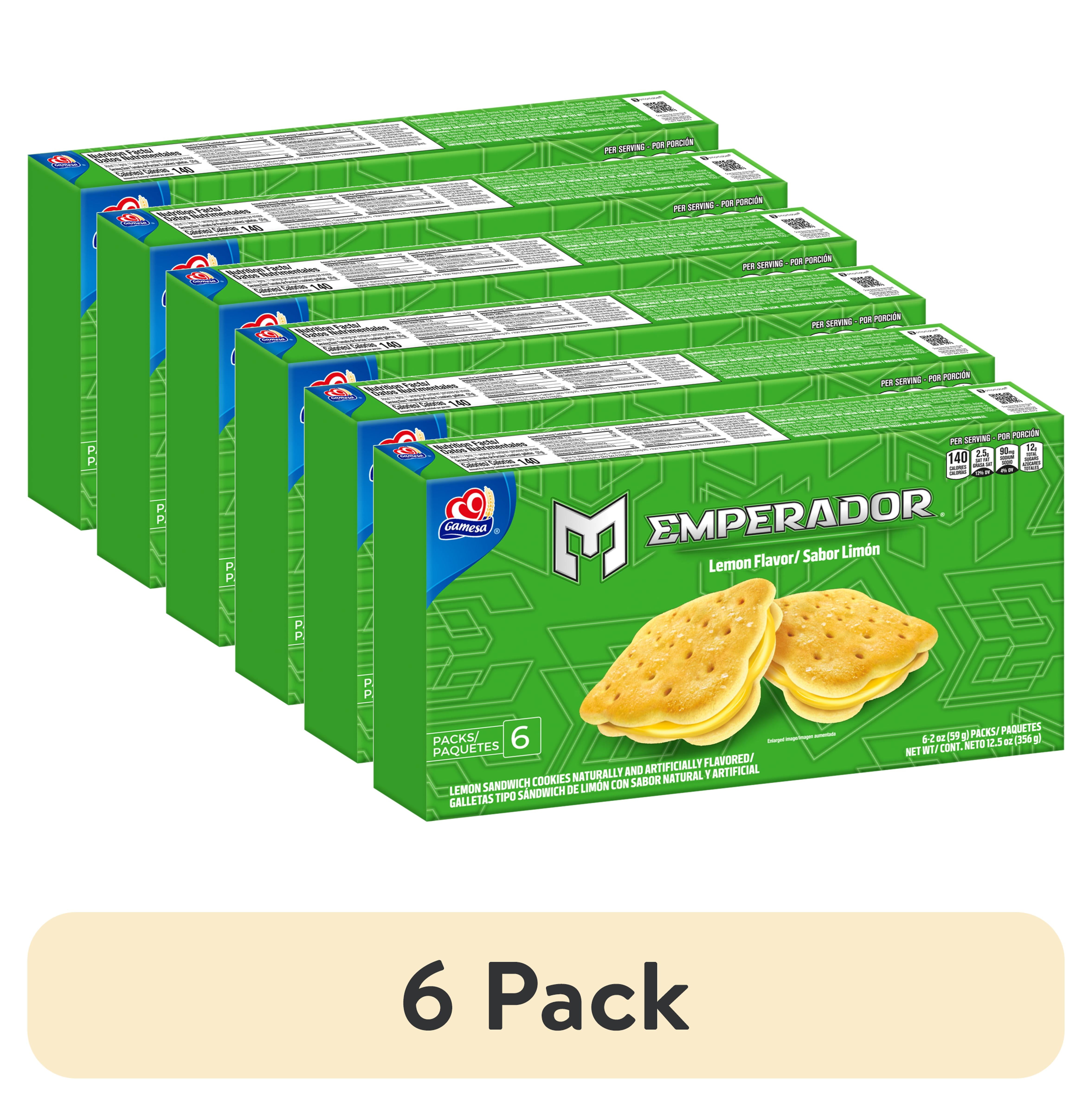 (6 pack) Gamesa Emperador Lime Flavored Sandwich Cookies, 12.5 oz ...