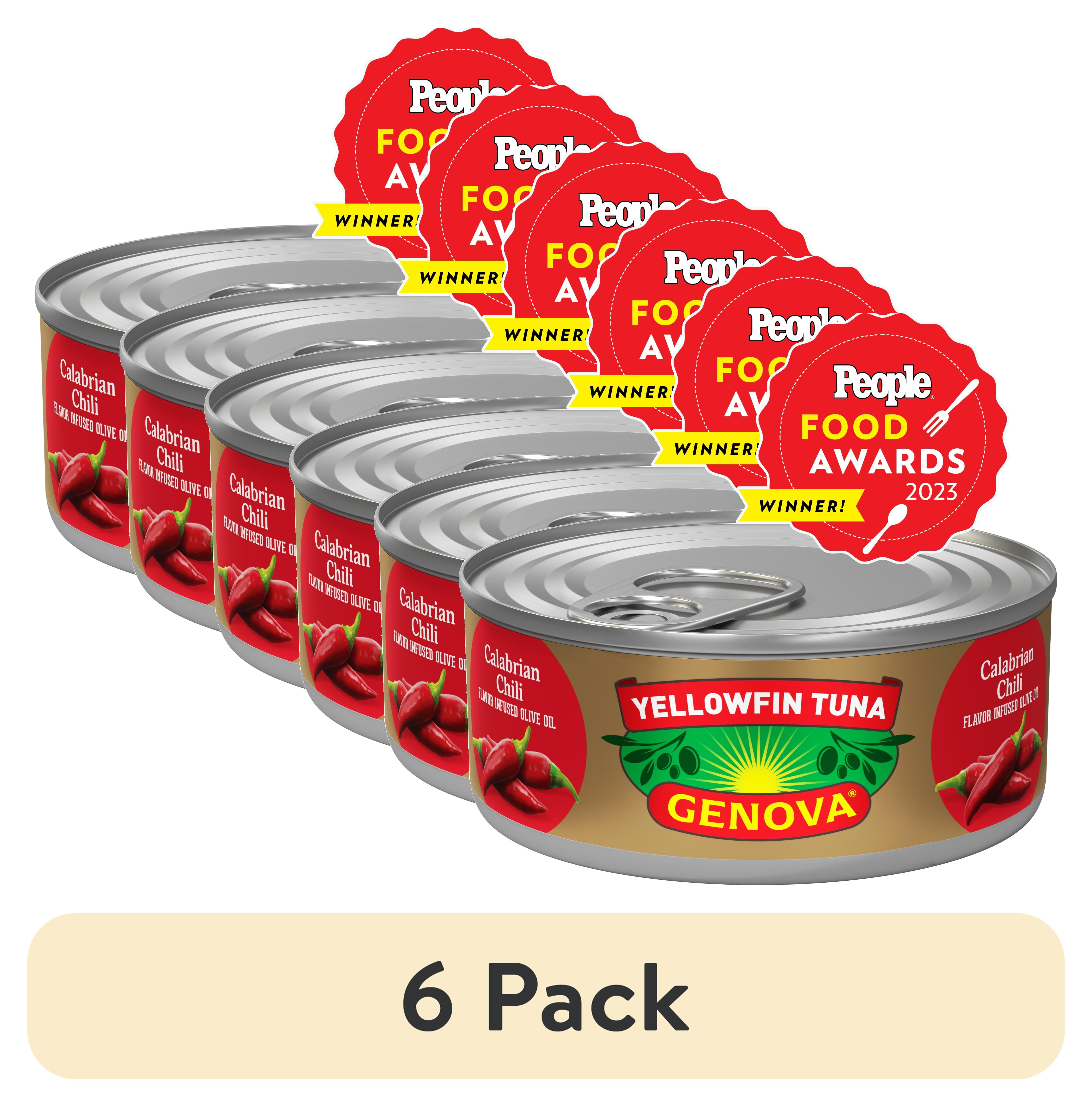 (6 pack) Genova Premium Yellowfin Tuna in Calabrian Chili Infused Olive ...
