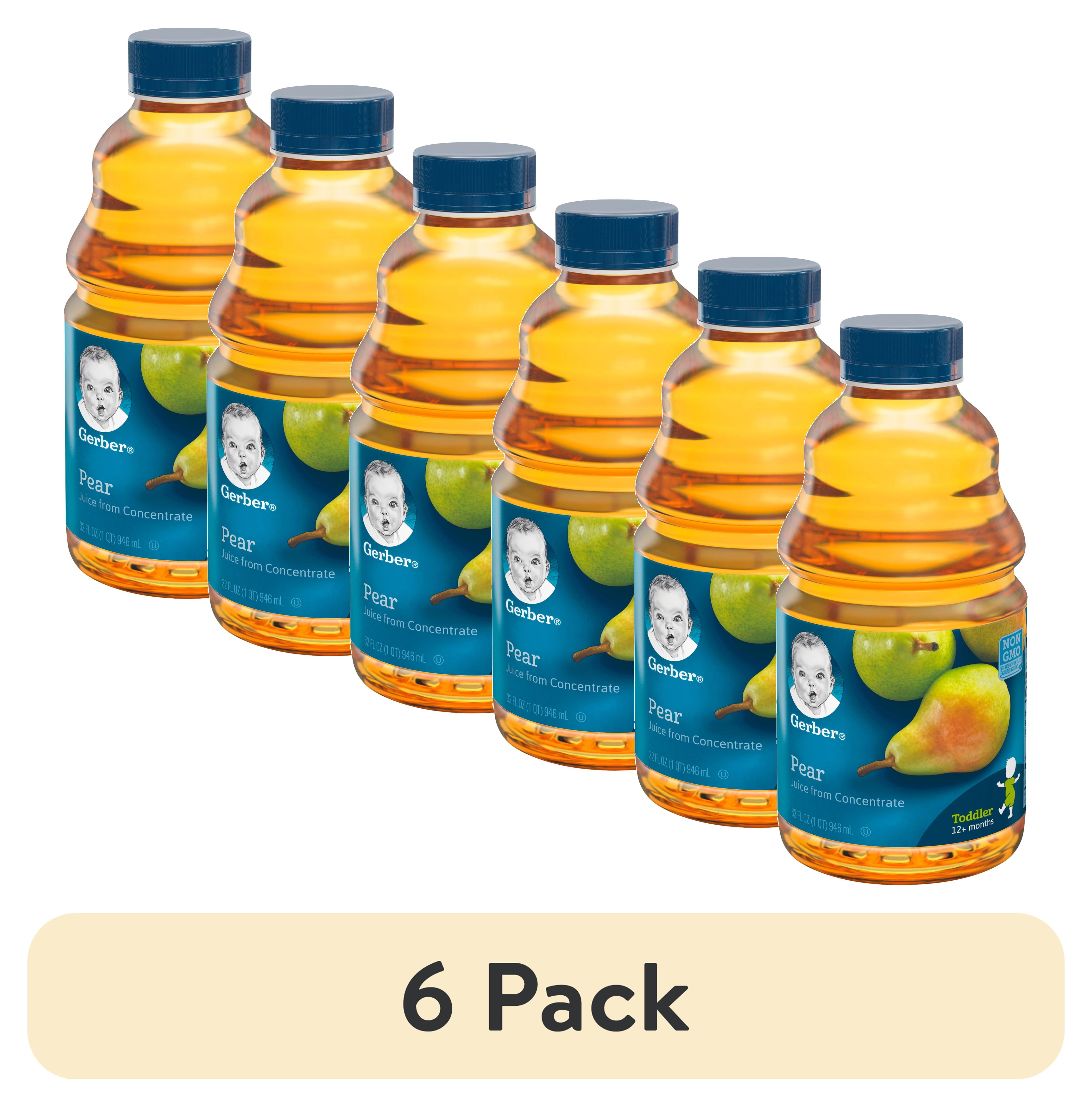 (6 pack) Gerber Pear Juice, 32 fl oz Bottle - Walmart.com
