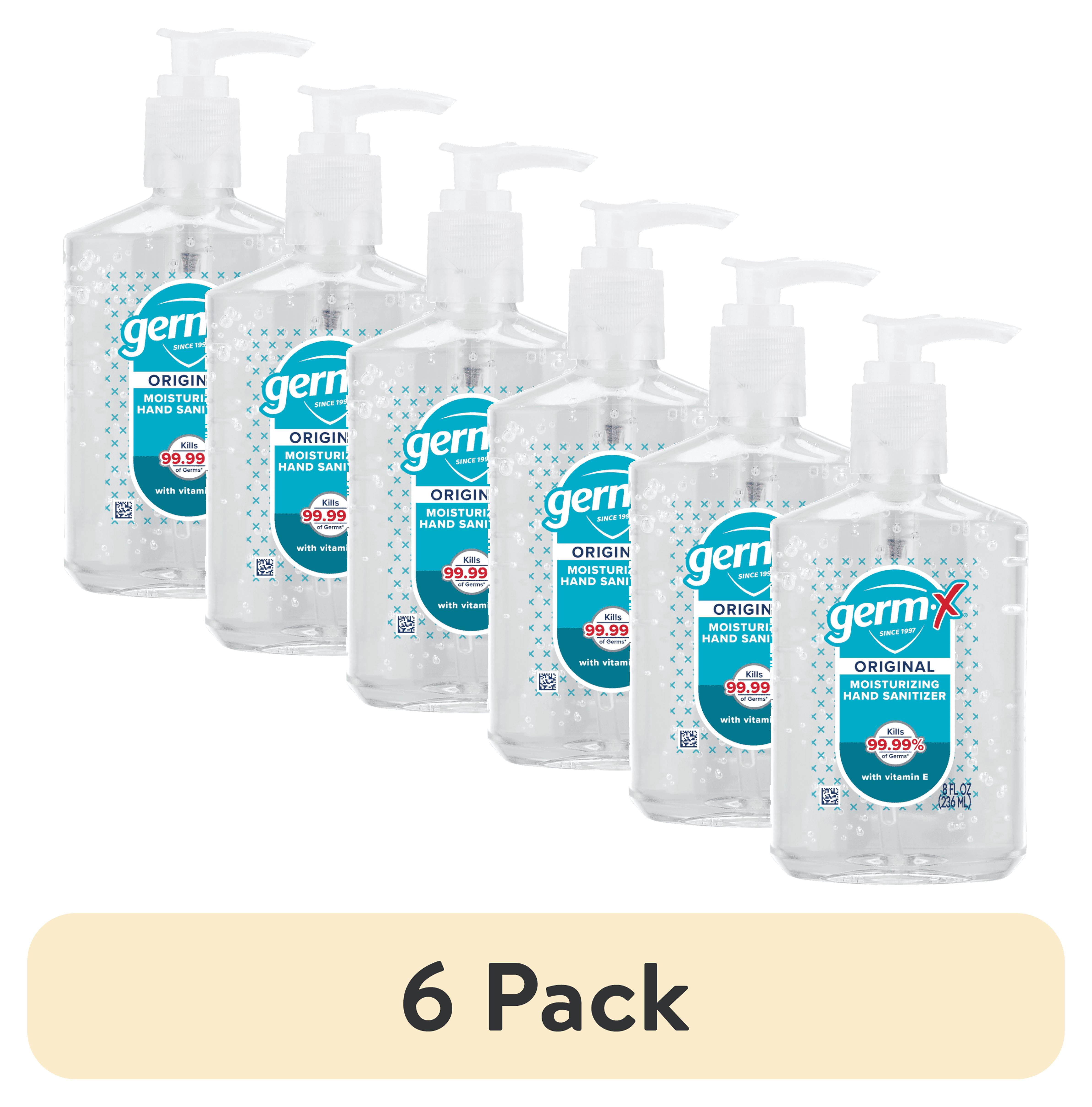 (6 pack) Germ-X Original Hand Sanitizer Gel, 62% Ethyl Alcohol with ...