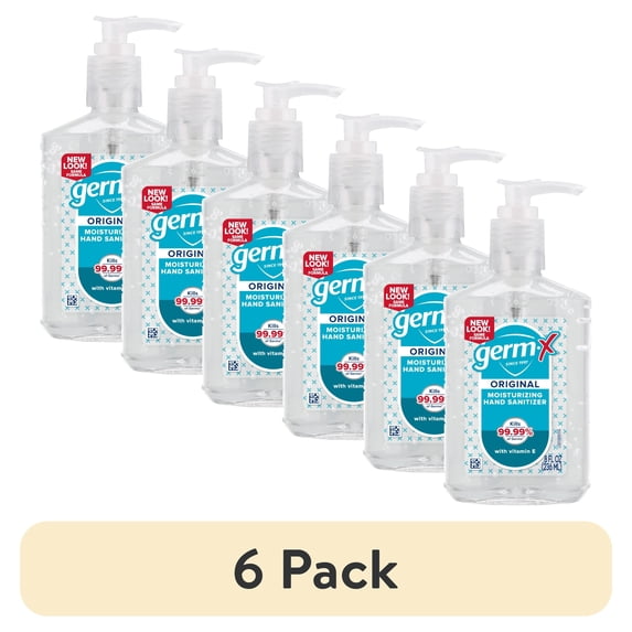 (6 pack) Germ-X Original Hand Sanitizer Gel, 62% Ethyl Alcohol with ...