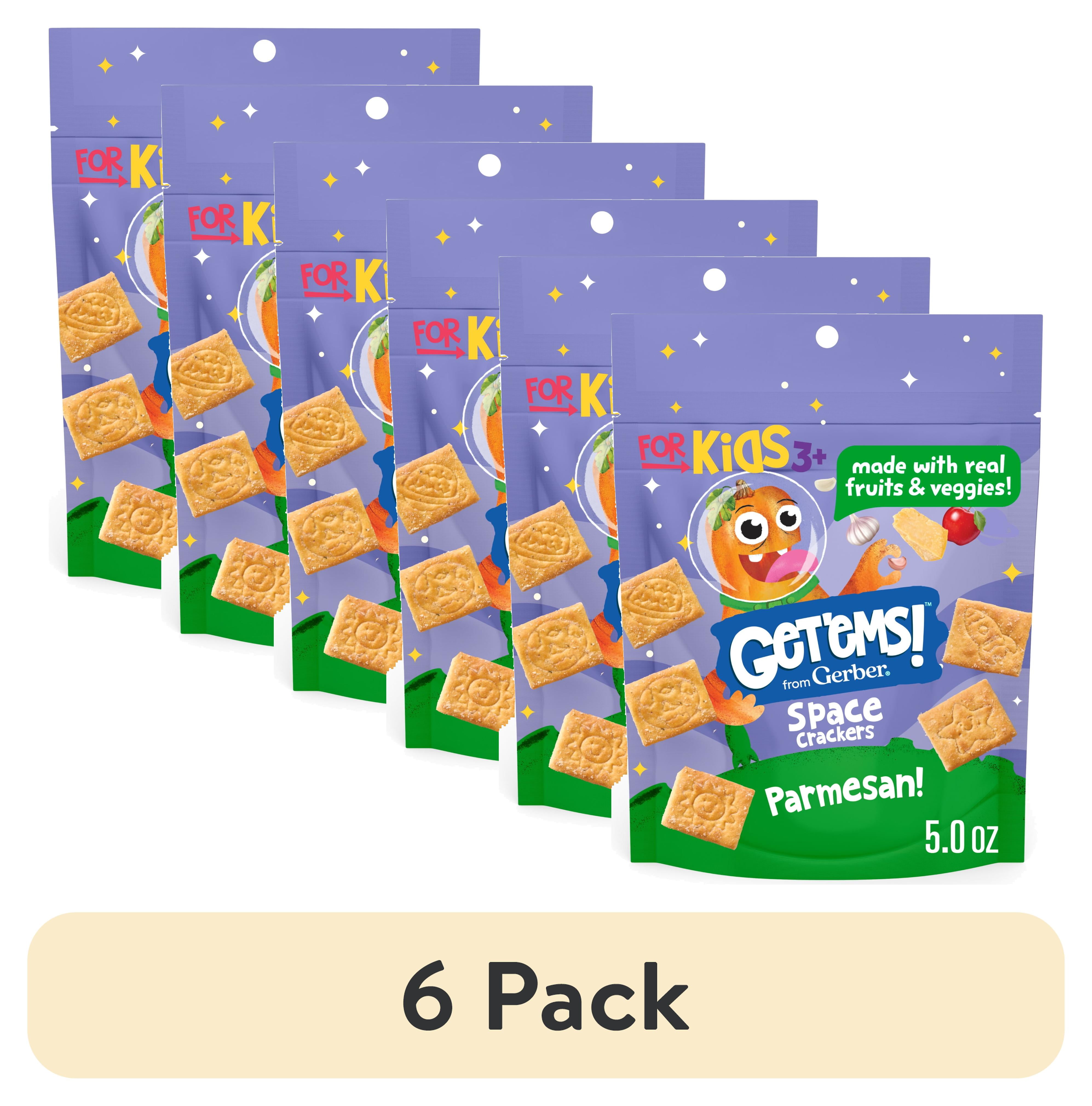 (6 pack) Get'ems! For Kids Space Crackers, Parmesan, Kid Snack, 5 oz ...