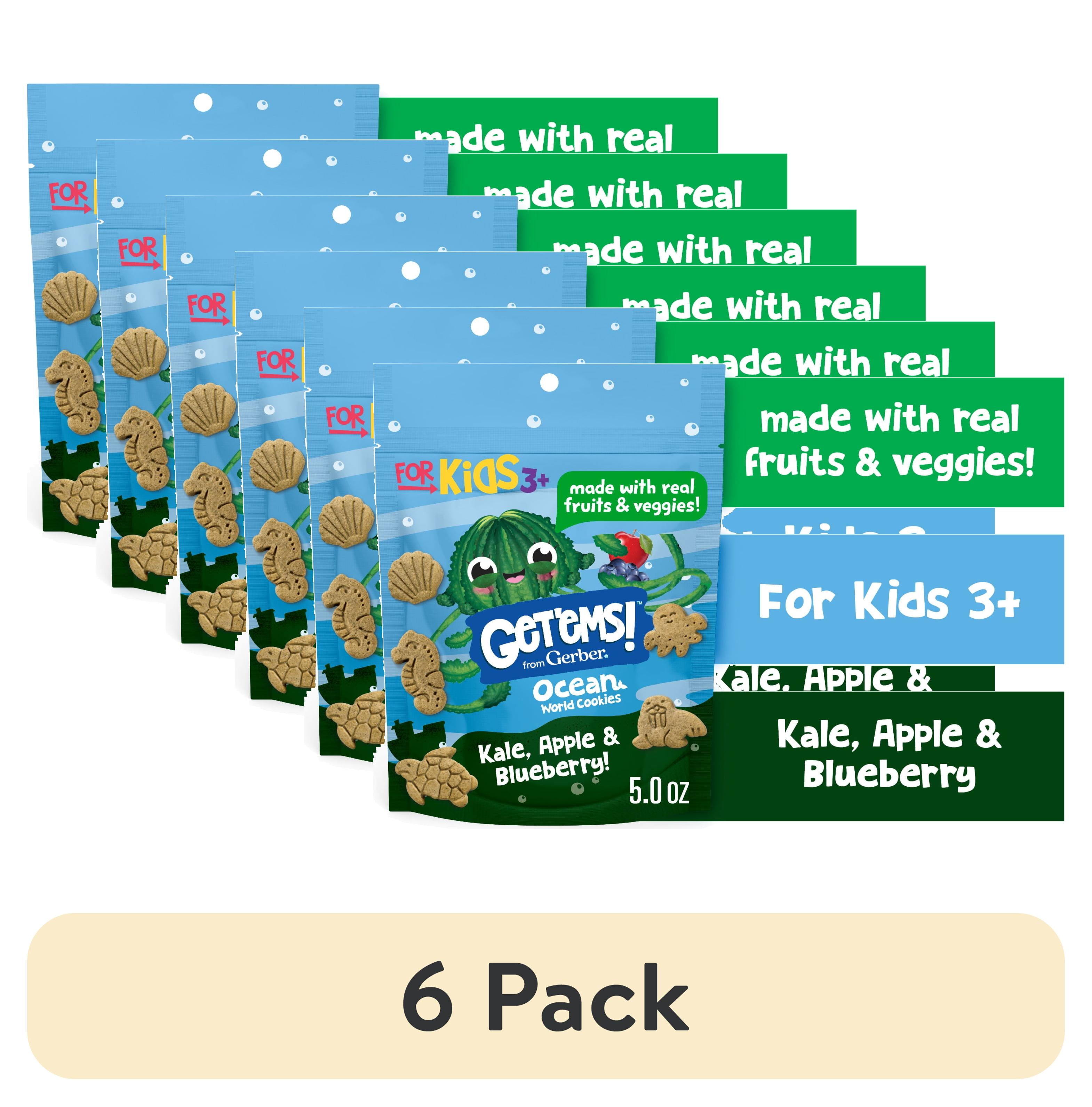 (6 pack) Get'ems from Gerber Kale, Apple & Blueberry Cookies, Kids ...