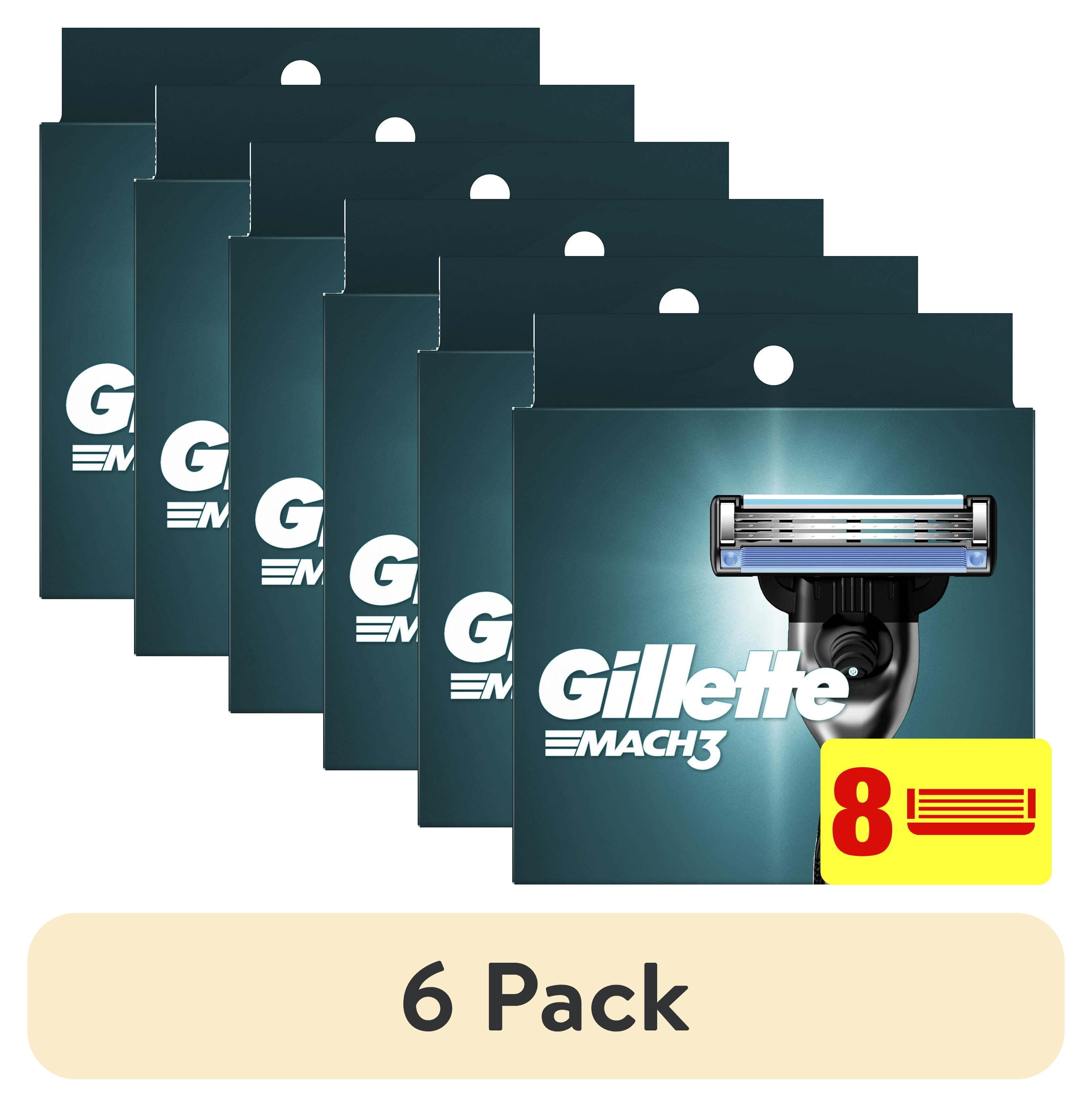 (6 pack) Gillette Mach3 Razor Blade Refill ,Manual Razor Men , 8 count ...