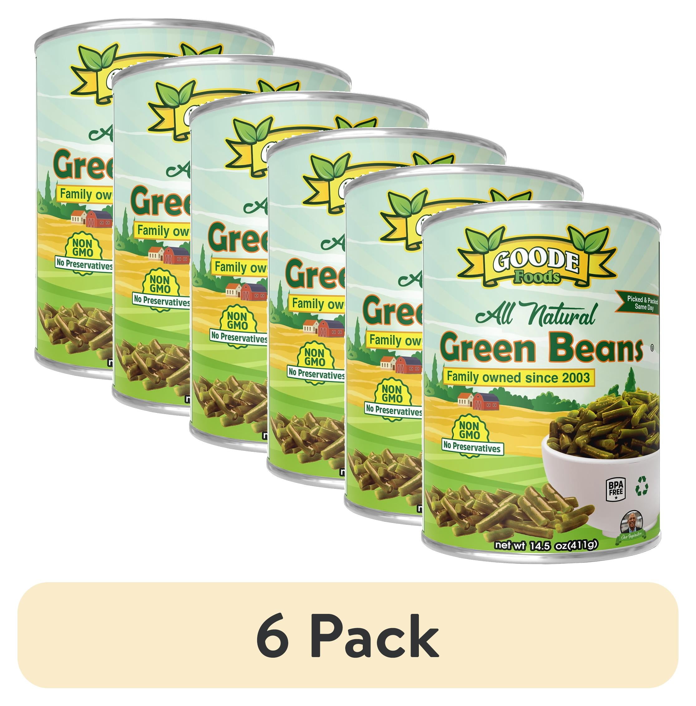 (6 pack) Goode Foods Cut Green Beans 14.5 oz Can - Walmart.com