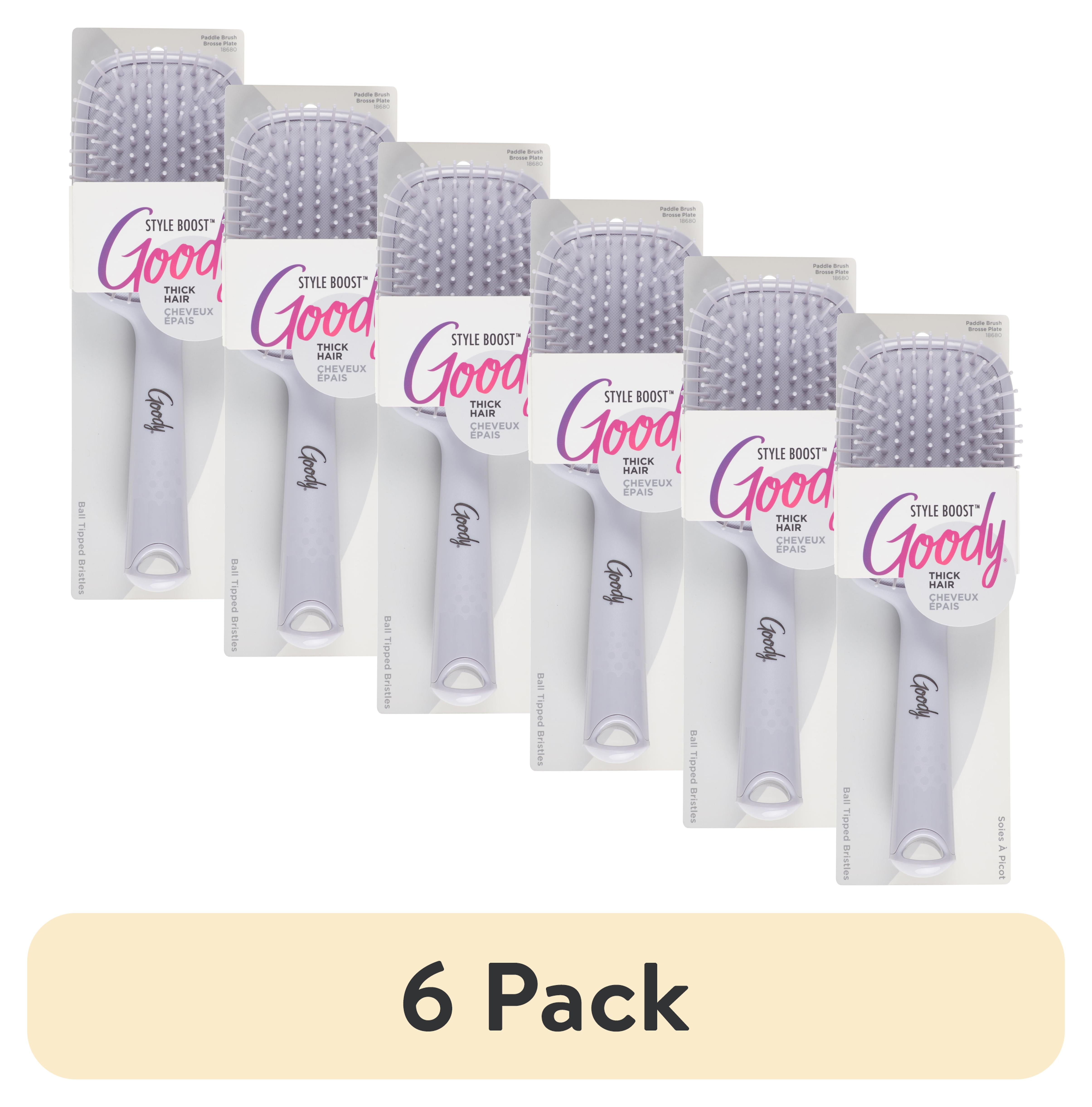 (6 pack) Goody Style Boost Paddle Brush, Detangling & Styling Brush ...