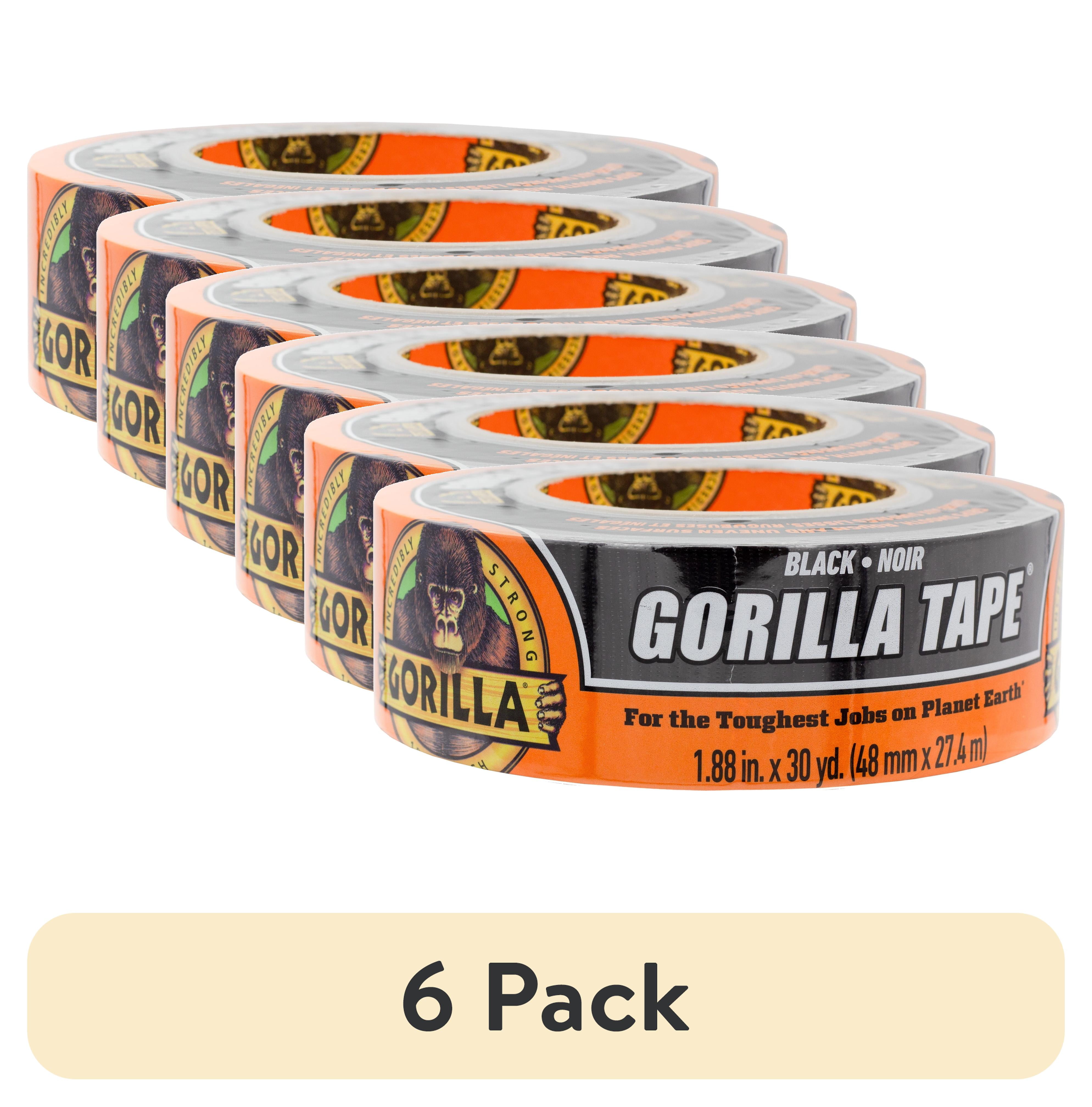 (6 pack) Gorilla 30 Yard Black Tough Duct Tape Single Roll, Pack of 1 ...