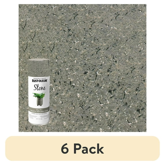 (6 pack) Gray, Rust-Oleum Stone Textured Spray Paint, 12 oz - Walmart.com