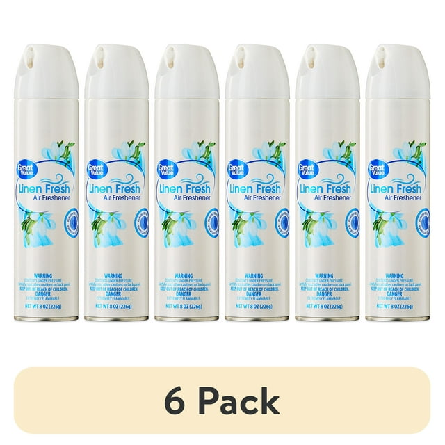 (6 pack) Great Value Aerosol Air Freshener, Linen Fresh - Walmart.com