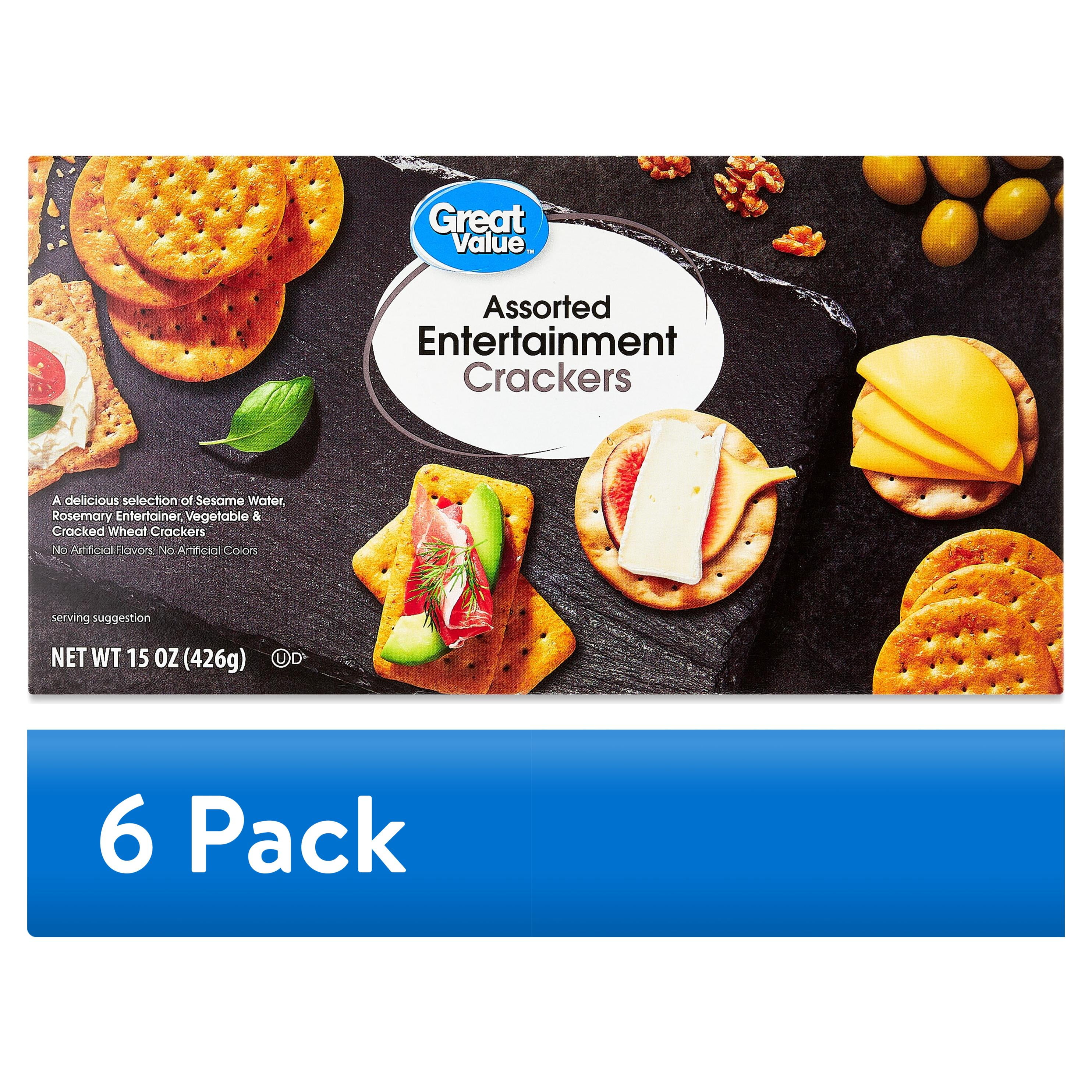 (6 pack) Great Value Assorted Entertainment Crackers, 15 oz (Shelf ...