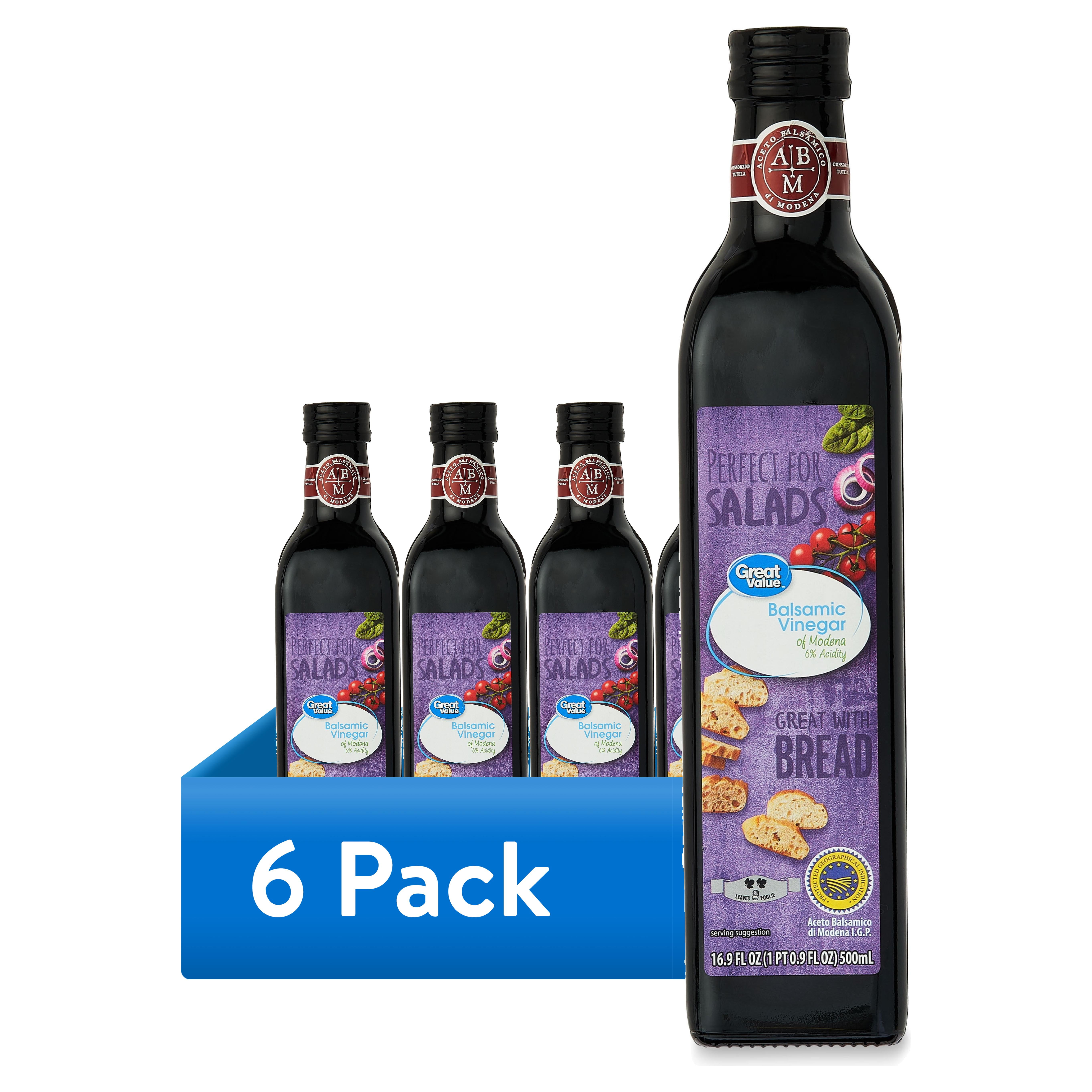 (6 pack) Great Value Balsamic Vinegar of Modena, 16.9 fl oz - Walmart.com