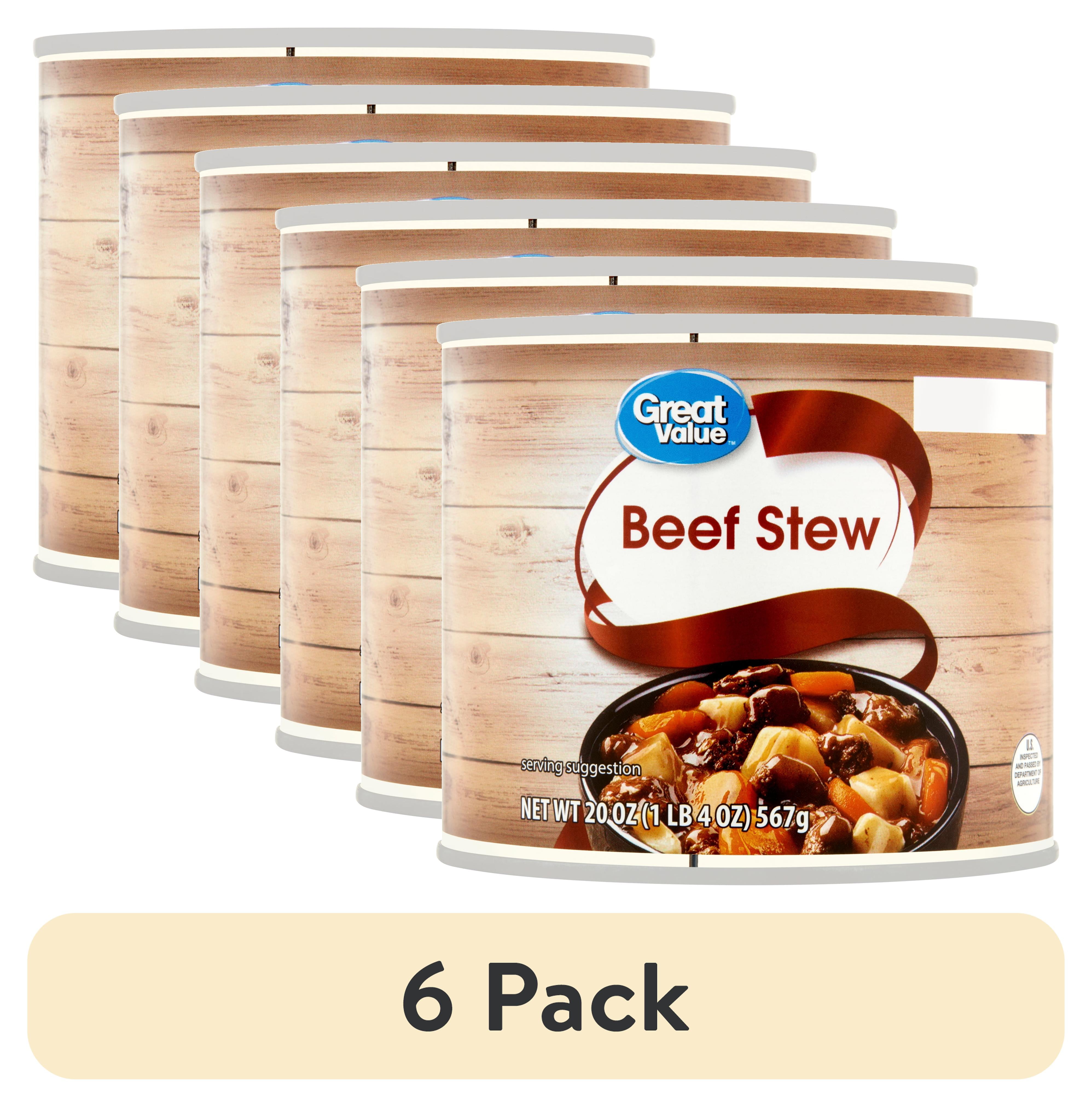 (6 pack) Great Value Beef Stew, 20 oz - Walmart.com