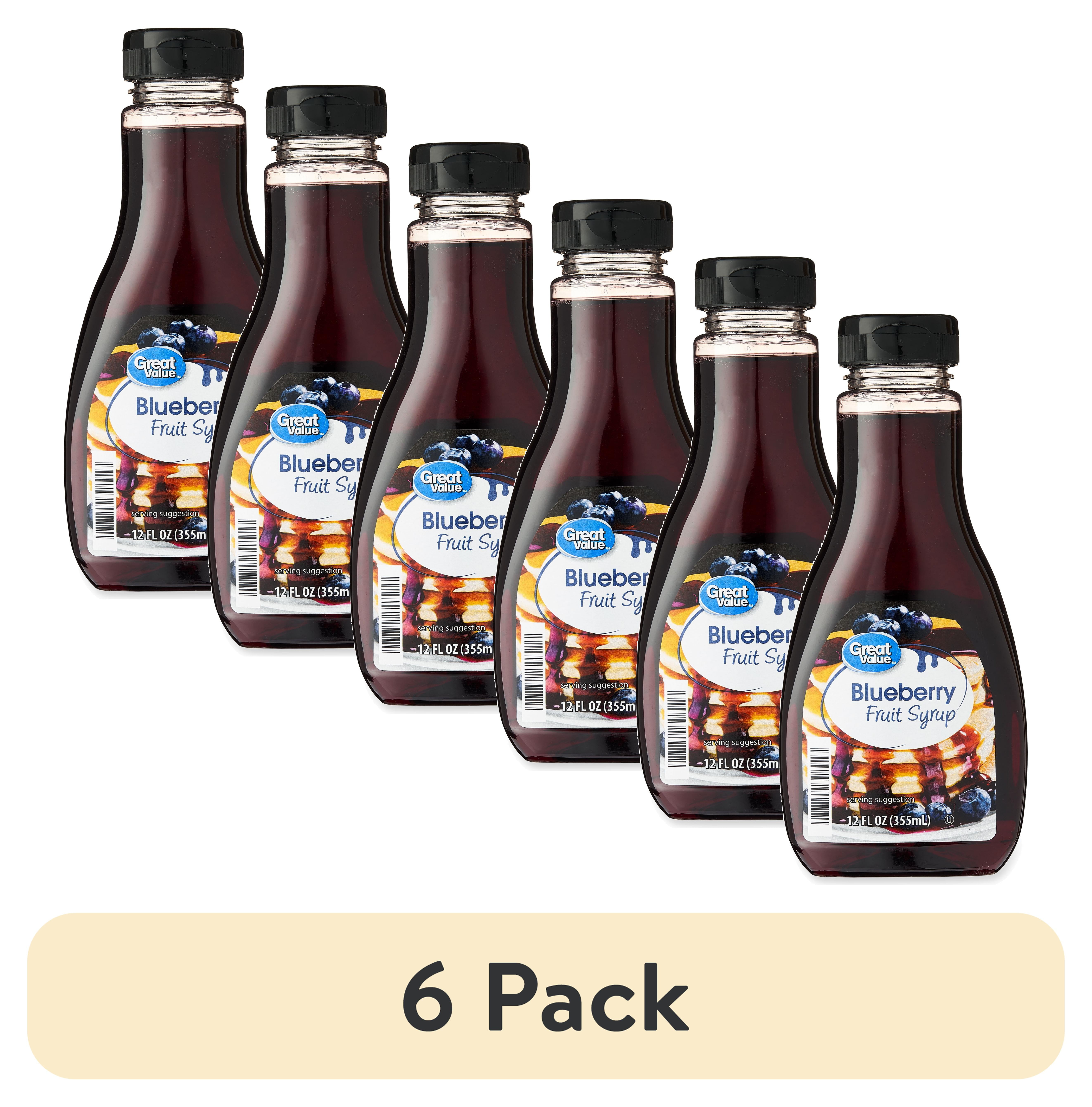 (6 pack) Great Value Blueberry Fruit Syrup, 12 fl oz - Walmart.com
