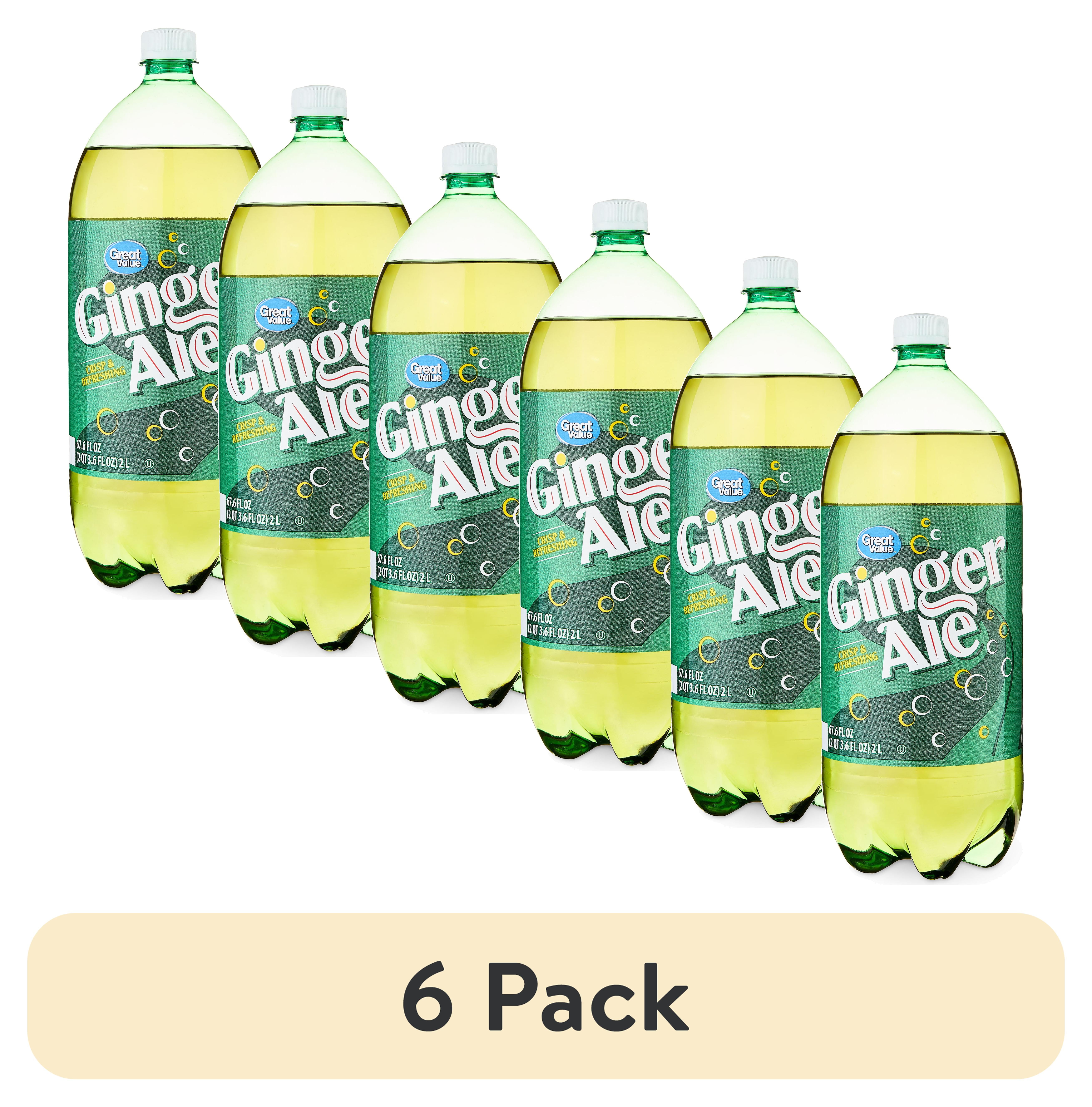 (6 pack) Great Value Caffeine-Free Ginger Ale, 2 Liter Bottle - Walmart.com