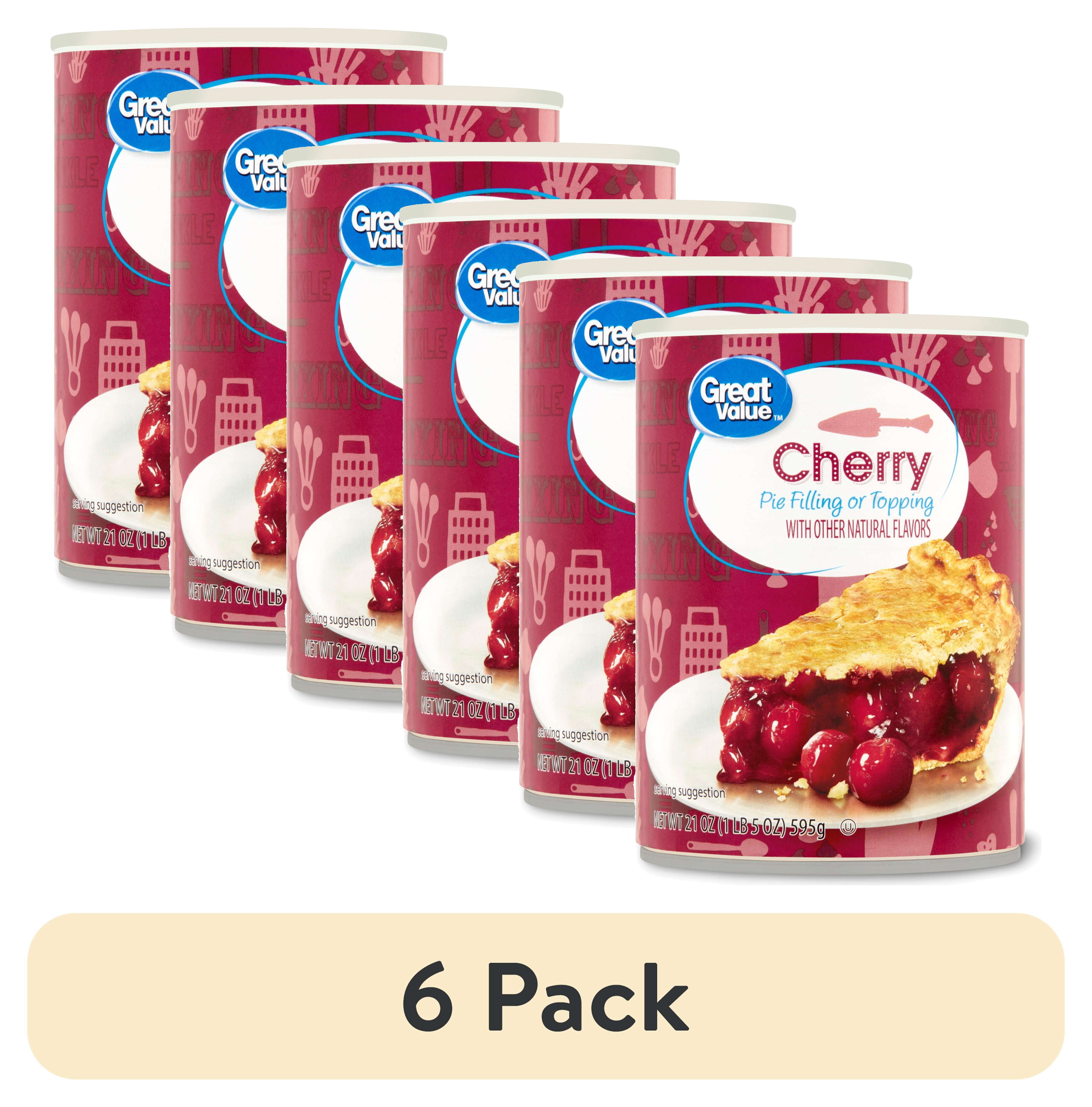 (6 pack) Great Value Cherry Pie Filling or Topping, 21 oz - Walmart.com