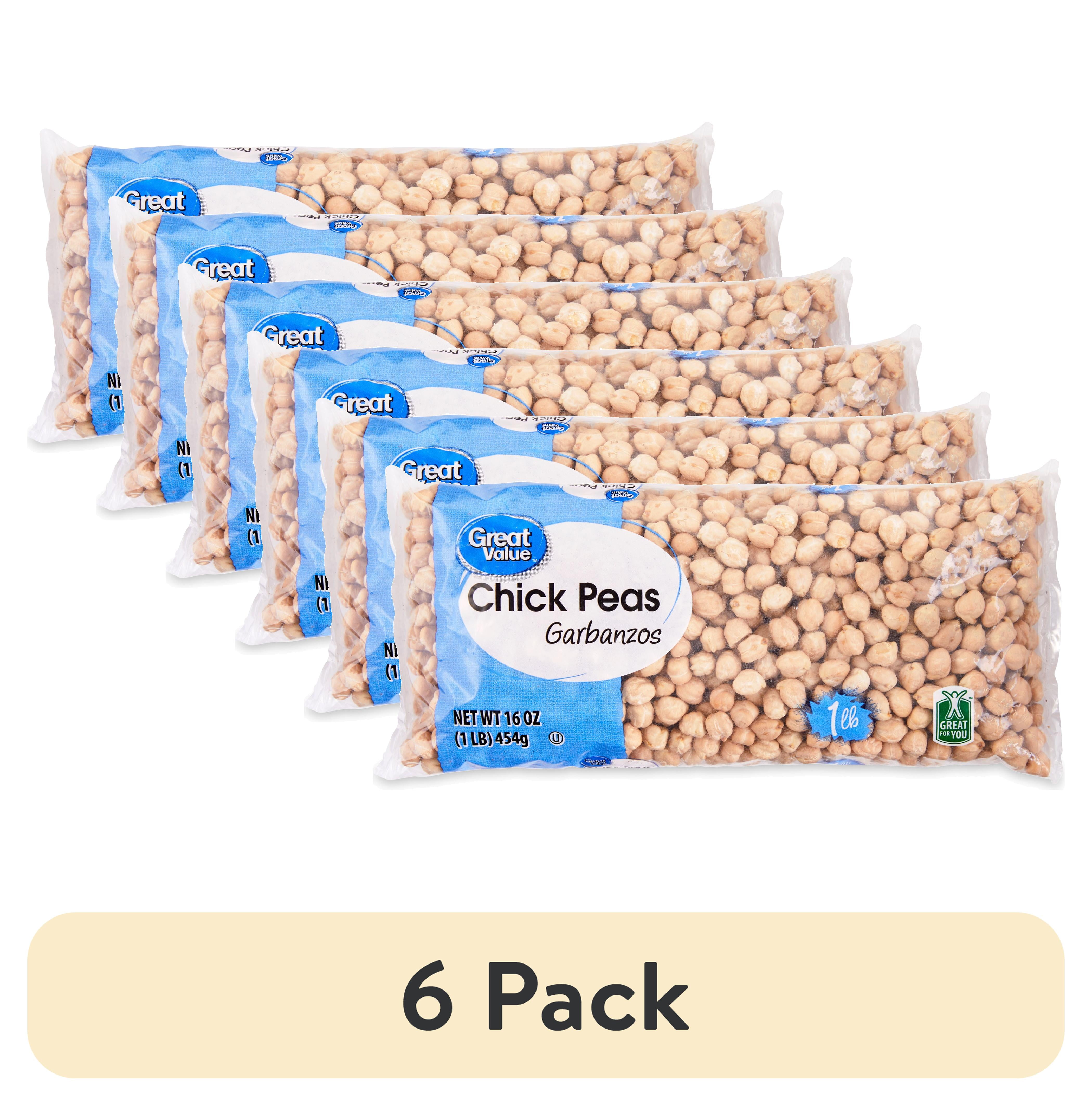(6 pack) Great Value Chick Peas Garbanzos, 1 lb - Walmart.com