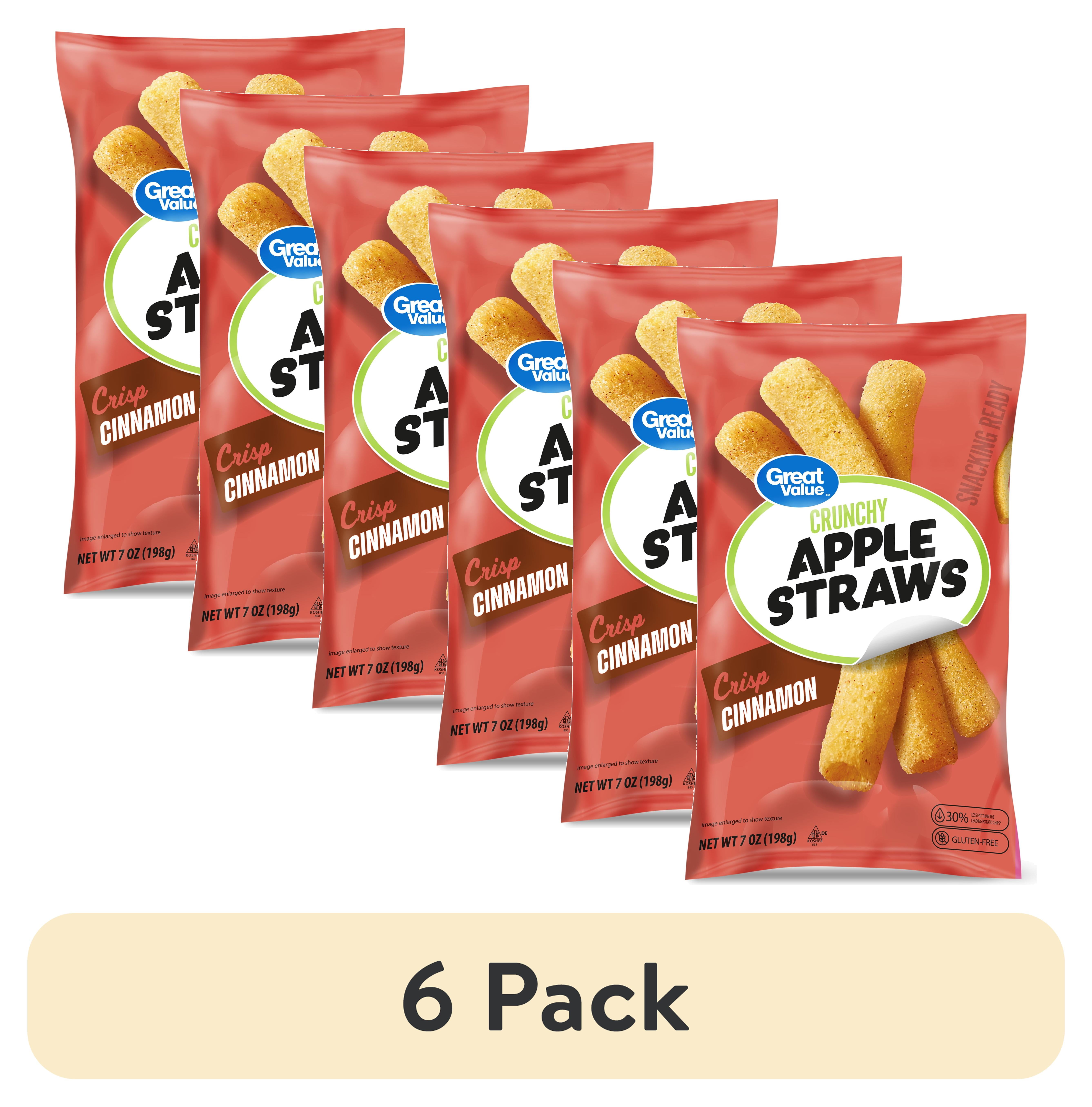 (6 pack) Great Value Cinnamon Apple Straws, 7 oz Bag - Walmart.com (6 pack) Great Value Cinnamon Apple Straws, 7 oz Bag - Walmart.com