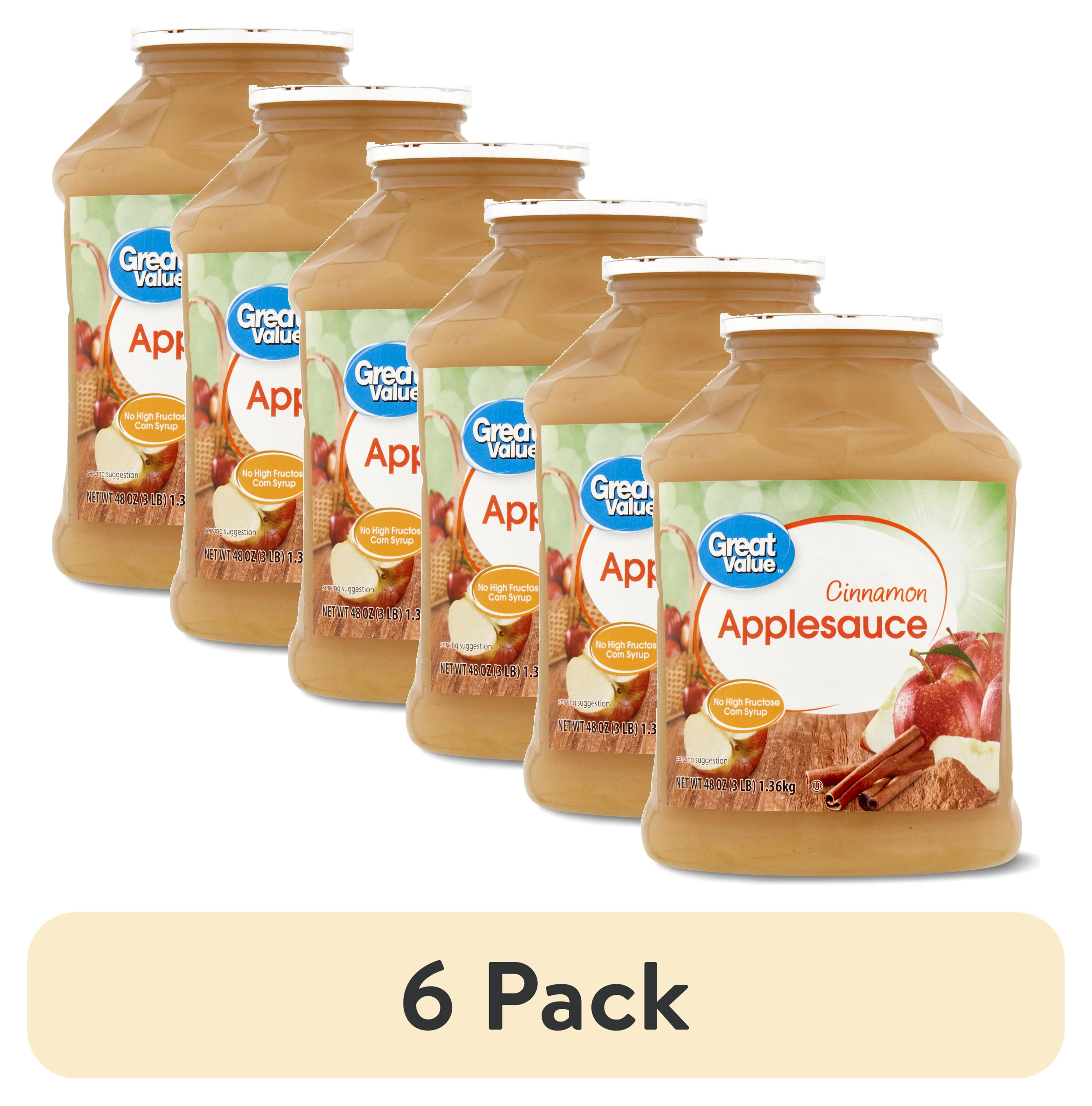 (6 pack) Great Value Cinnamon Applesauce, 48 oz Jar - Walmart.com