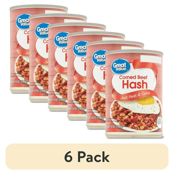 (6 pack) Great Value Corned Beef Hash, 14 oz Can - Walmart.com